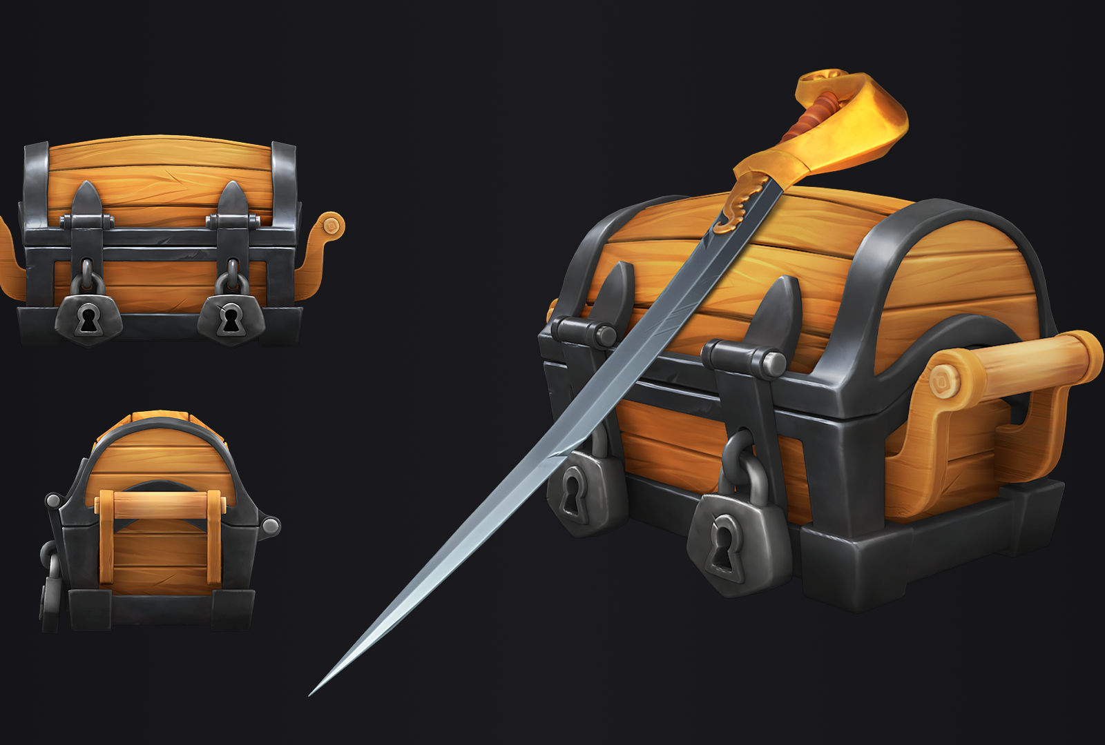 Stylized Treasure Chest | 3D Pirate Prop Design by Sinspired Studio on ...