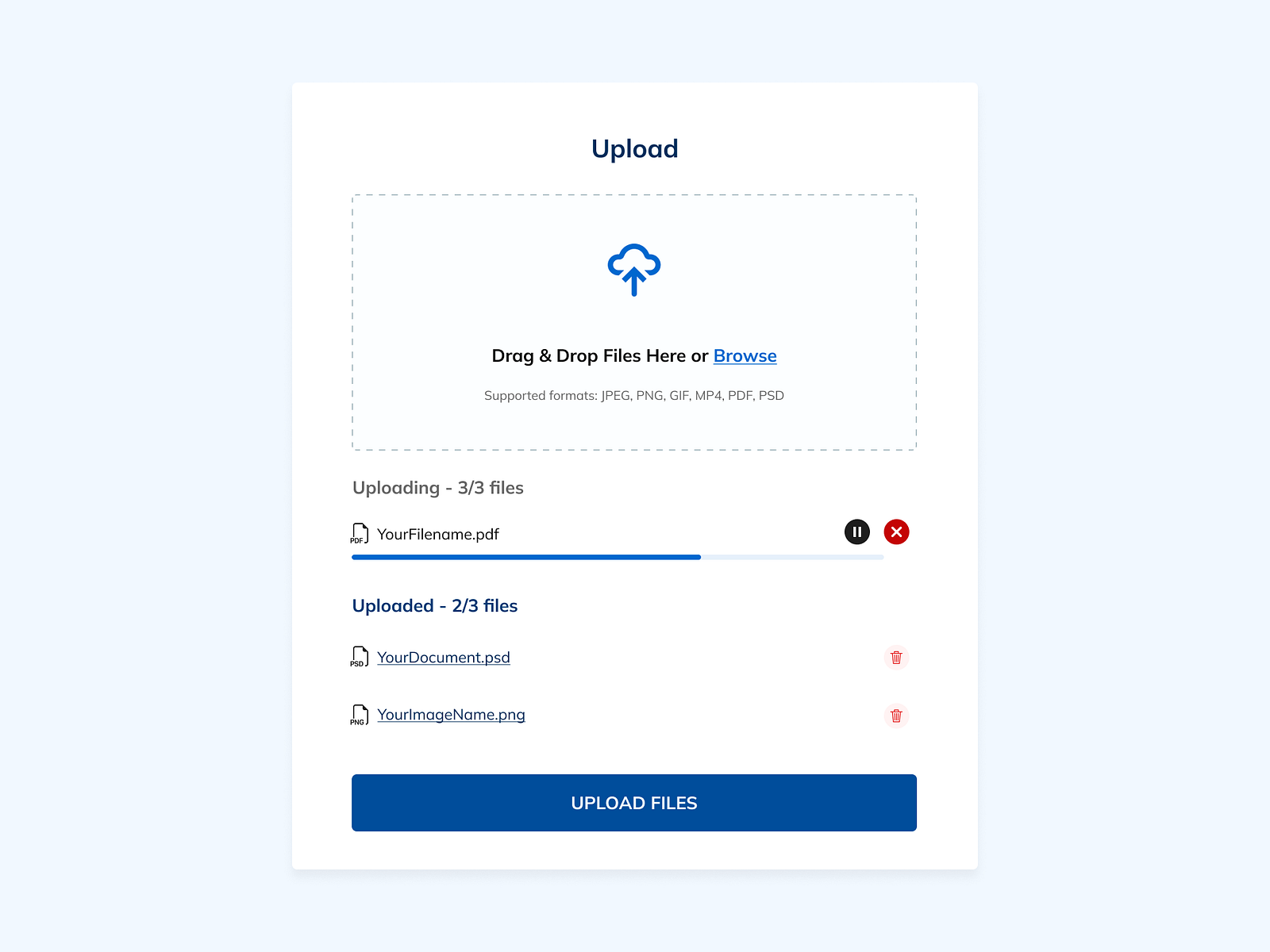 UPLOAD FILE UI. by Olusegun Aiyegbiroju on Dribbble