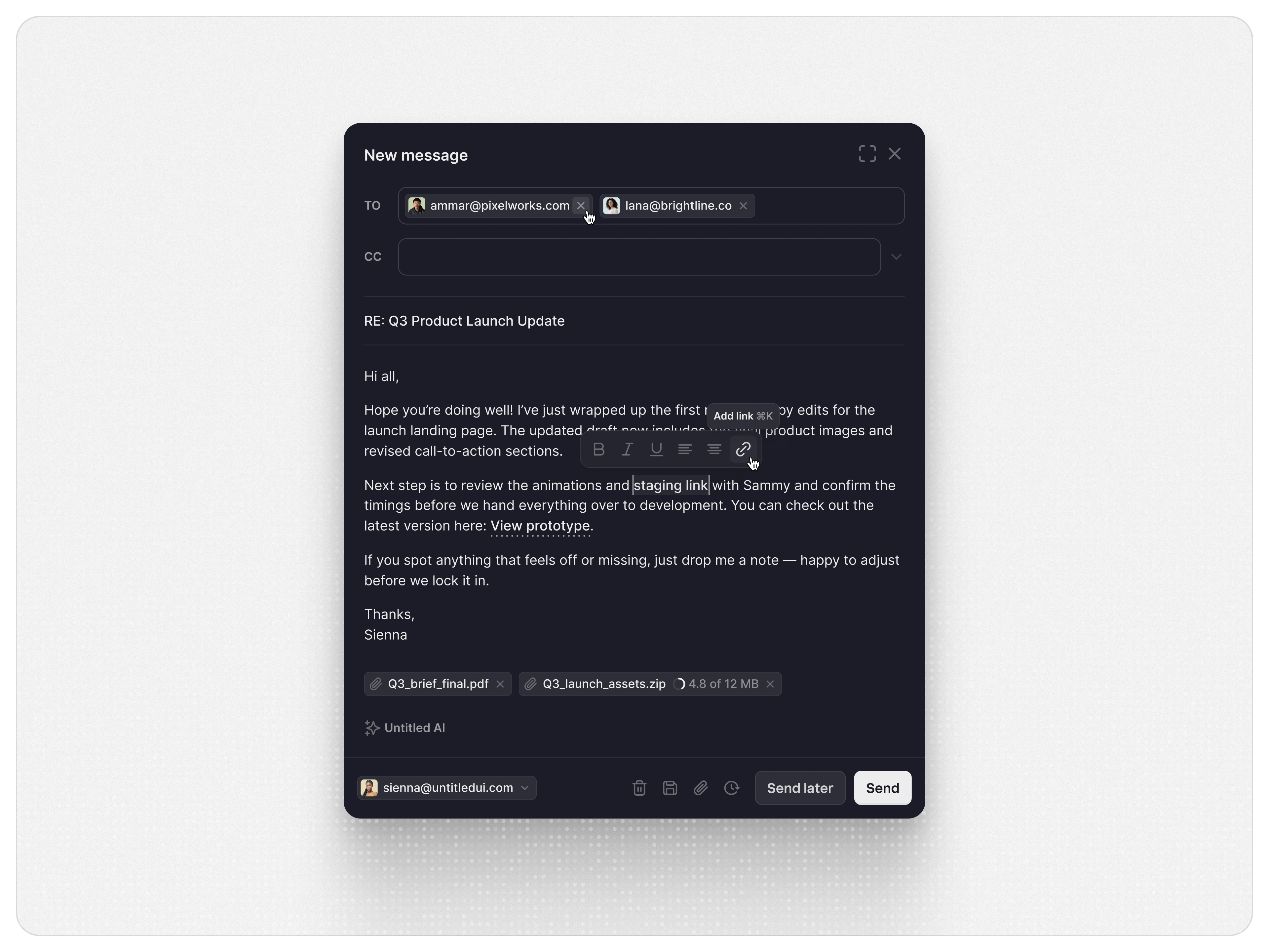 New message — Untitled UI by Jordan Hughes® on Dribbble