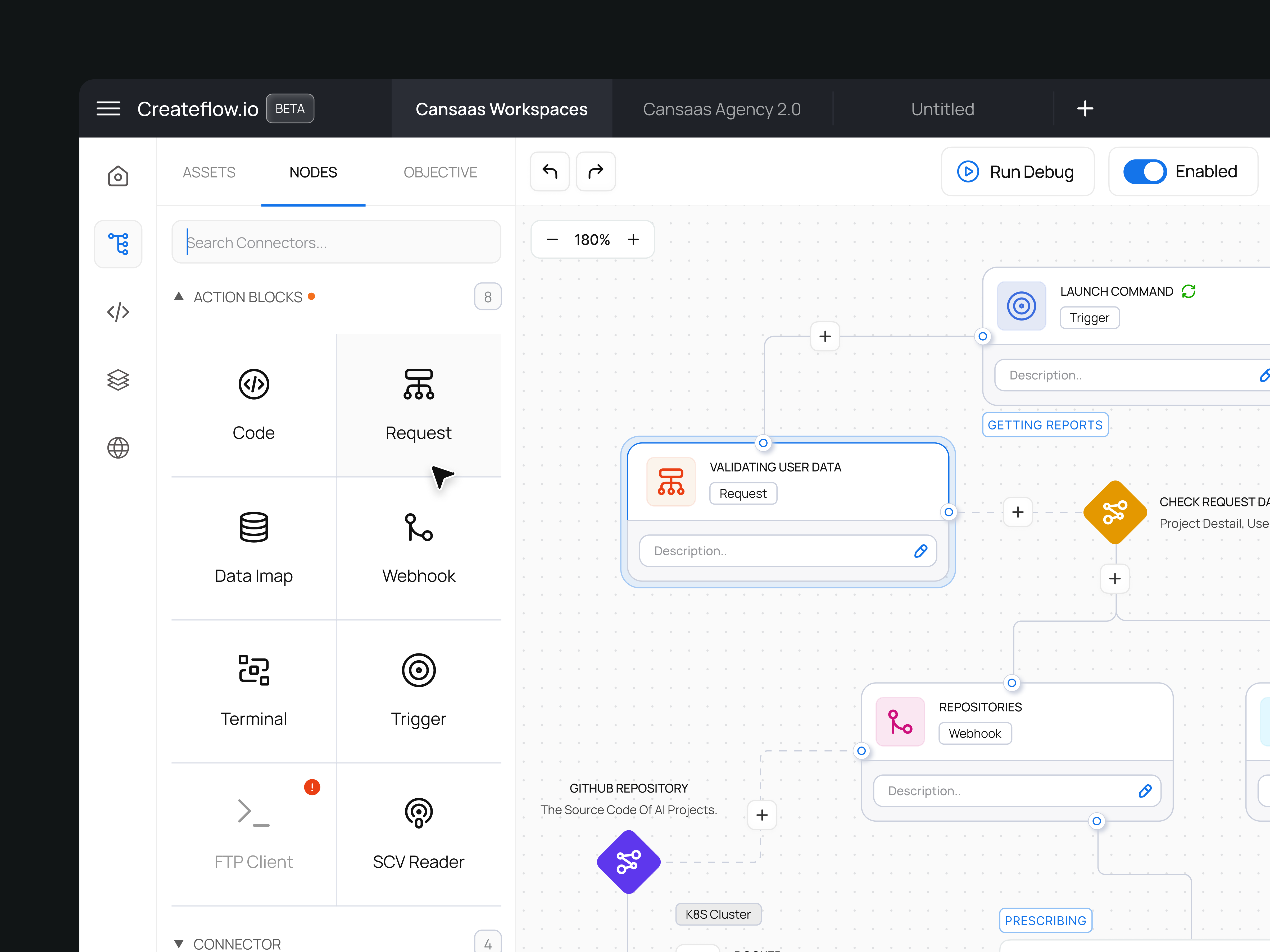 Createflow.io - Automation Dashboard by Product SAAS for Cansaas on Dribbble