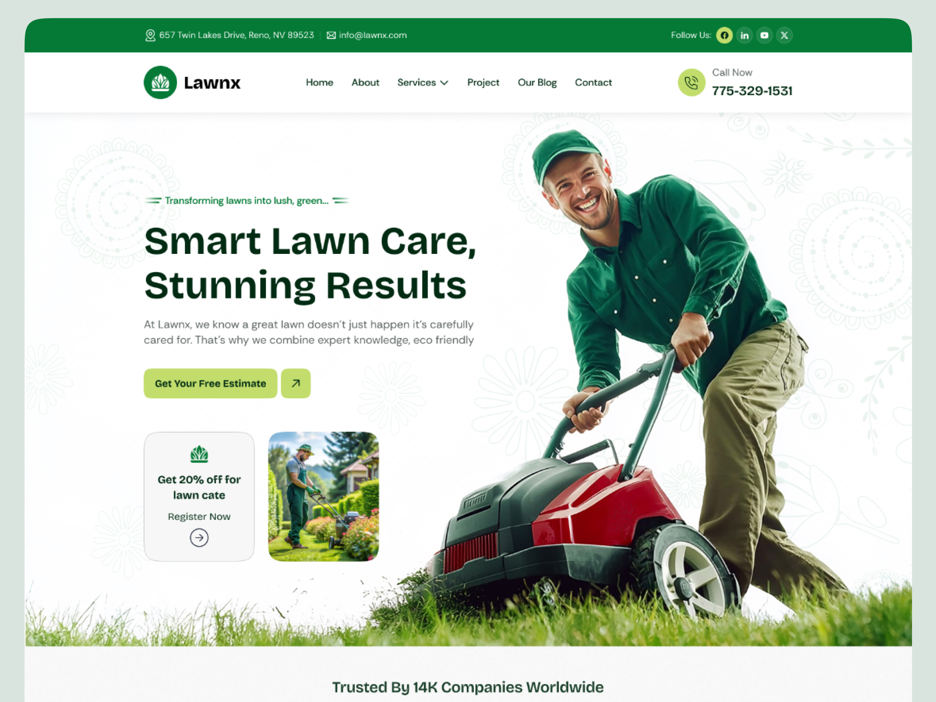 Landscaping & Lawn Care Business Website Design by FleexStudio | Web ...