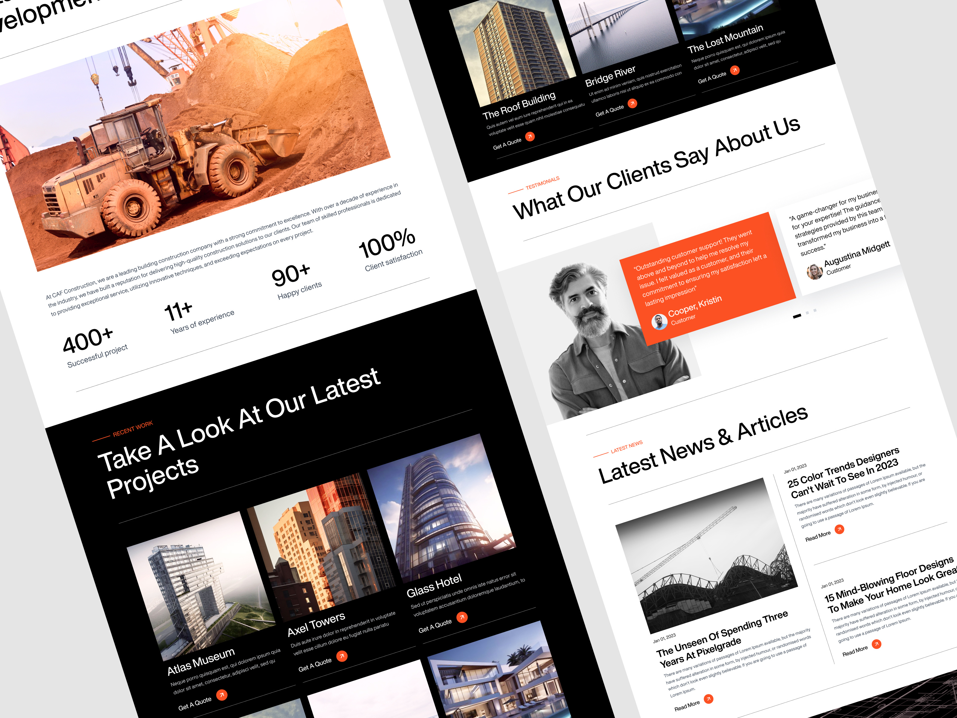 Construction Website UI UX Design by Ummay Aysha on Dribbble