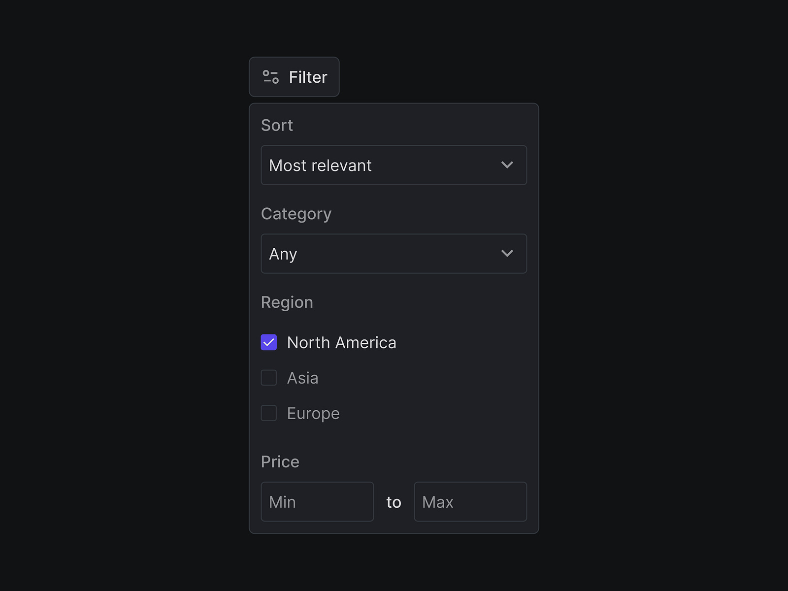 Dropdown Menu UI by Griffin Wooldridge on Dribbble