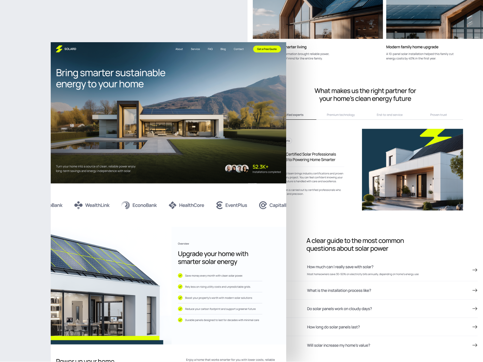 Solard - Solar Panel Website by Designfuzz on Dribbble