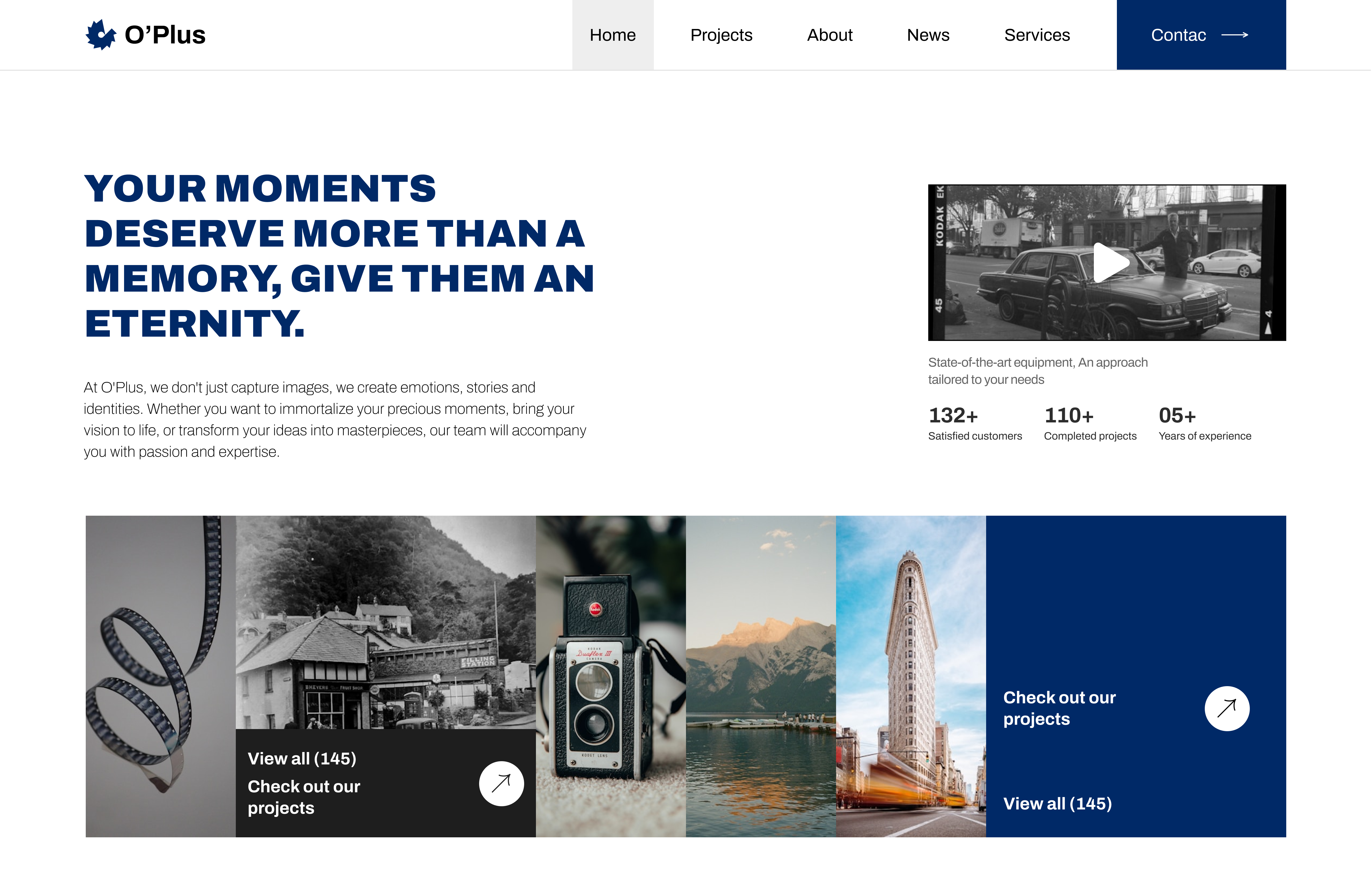 Photography Agency Hero Section by Christophe ANANI on Dribbble