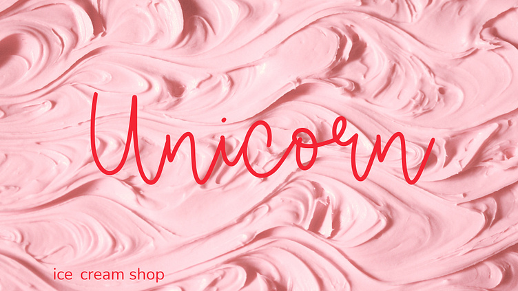 Ice cream shop Unicorn logo by Annie Am on Dribbble