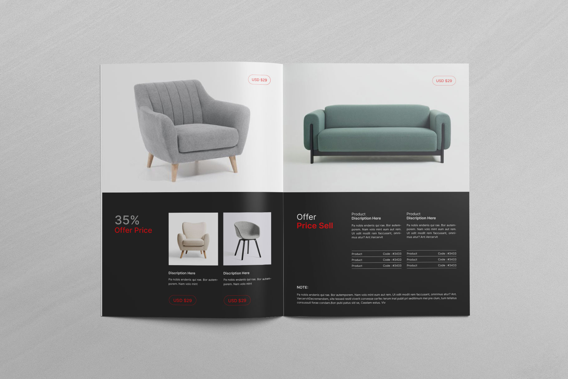 Product Catalog Template by Kreate-Tribe on Dribbble