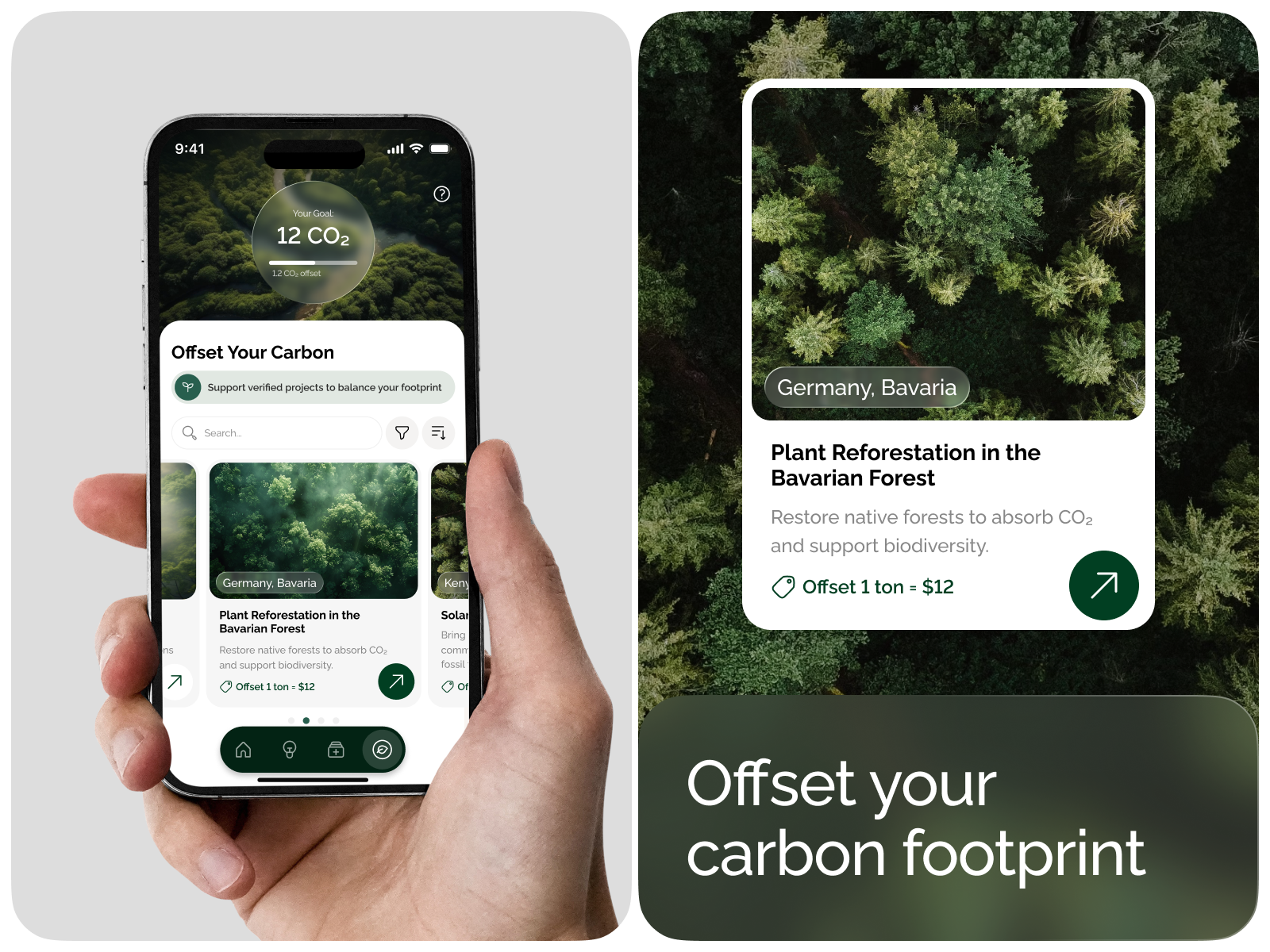 Carbon Footprint Mobile App | Screens Lifestyle UI/UX Design by ...