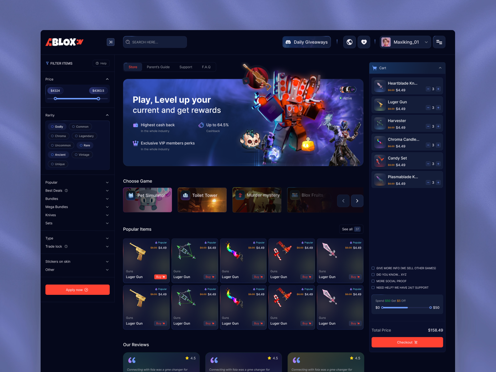 Game Streaming Platform Interface by Mostafijur Rahman on Dribbble