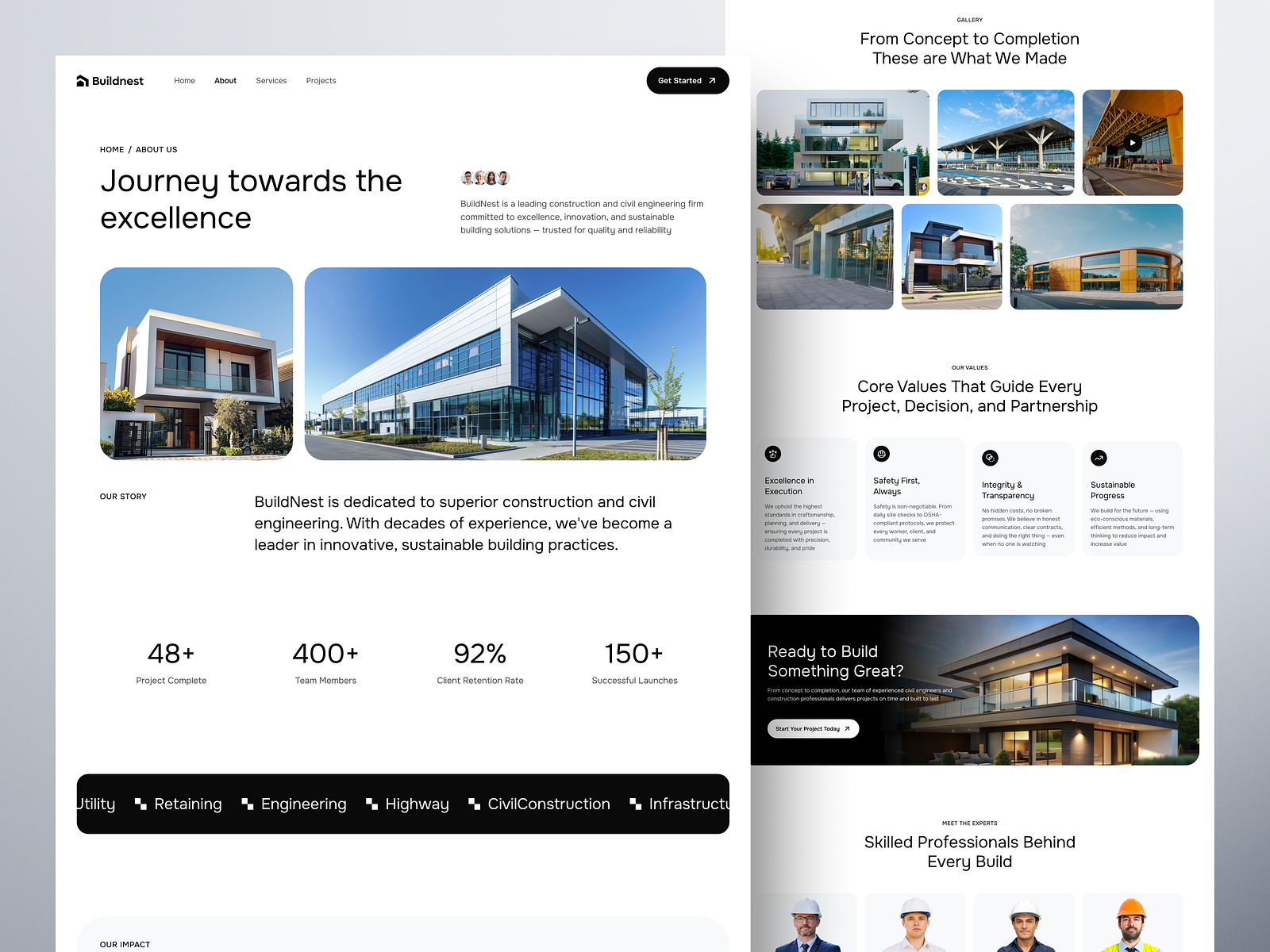 BuildNest- About Page Concept for Construction Website by Imran Khan ...
