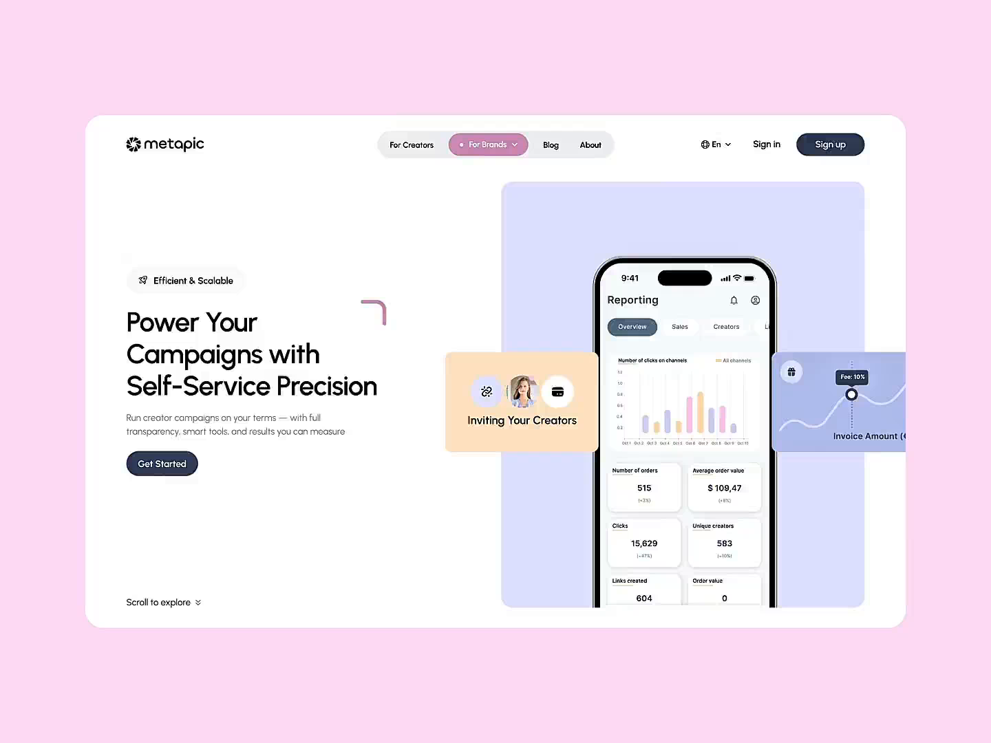 Metapic - Brands Page by Linur for Eloqwnt on Dribbble