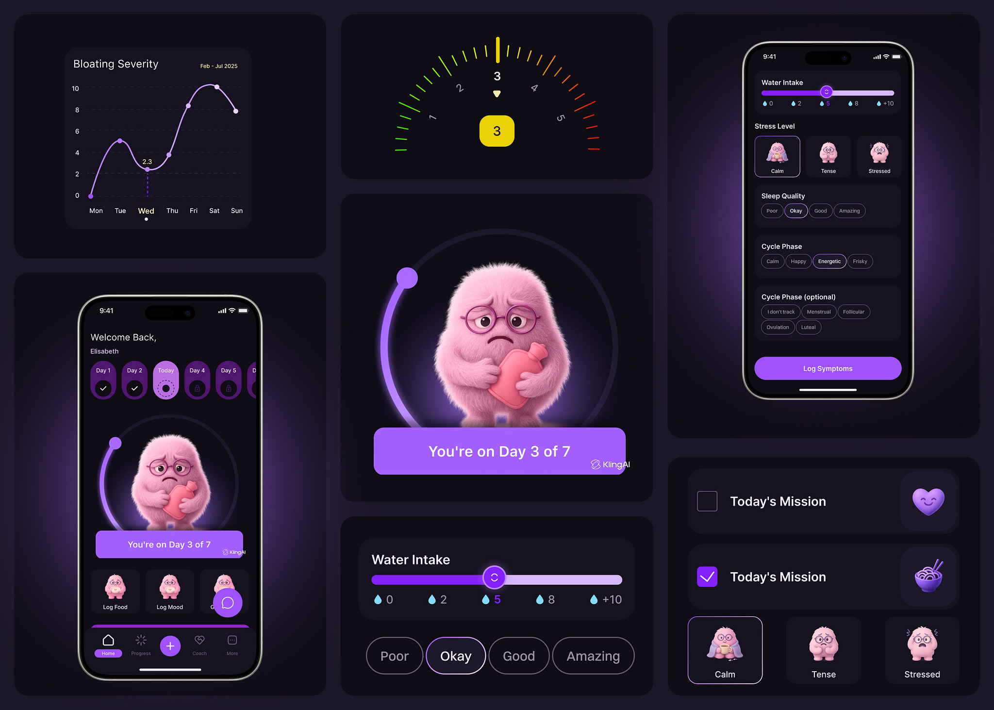 Gut & Bloating health tracker app | Healthcare | UI/UX by Karina ...