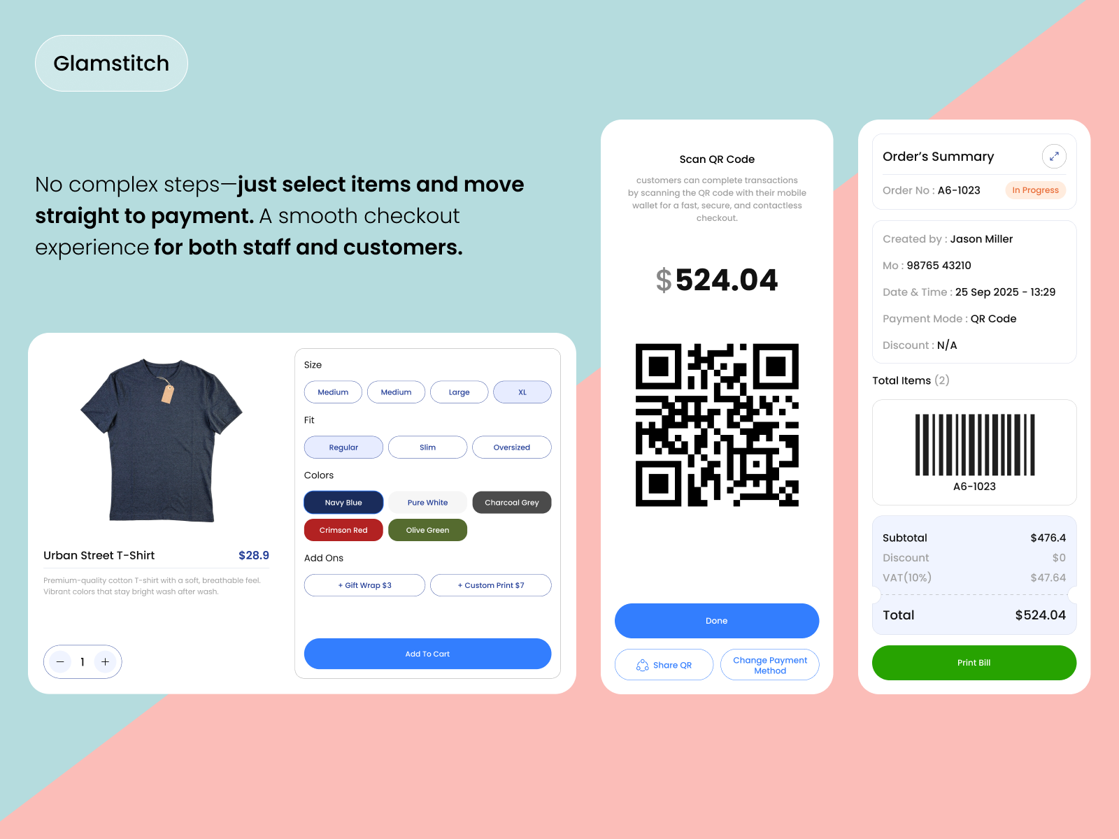 Glamstitch — Retail POS Dashboard UI by MQoS UI/UX for MultiQoS on Dribbble