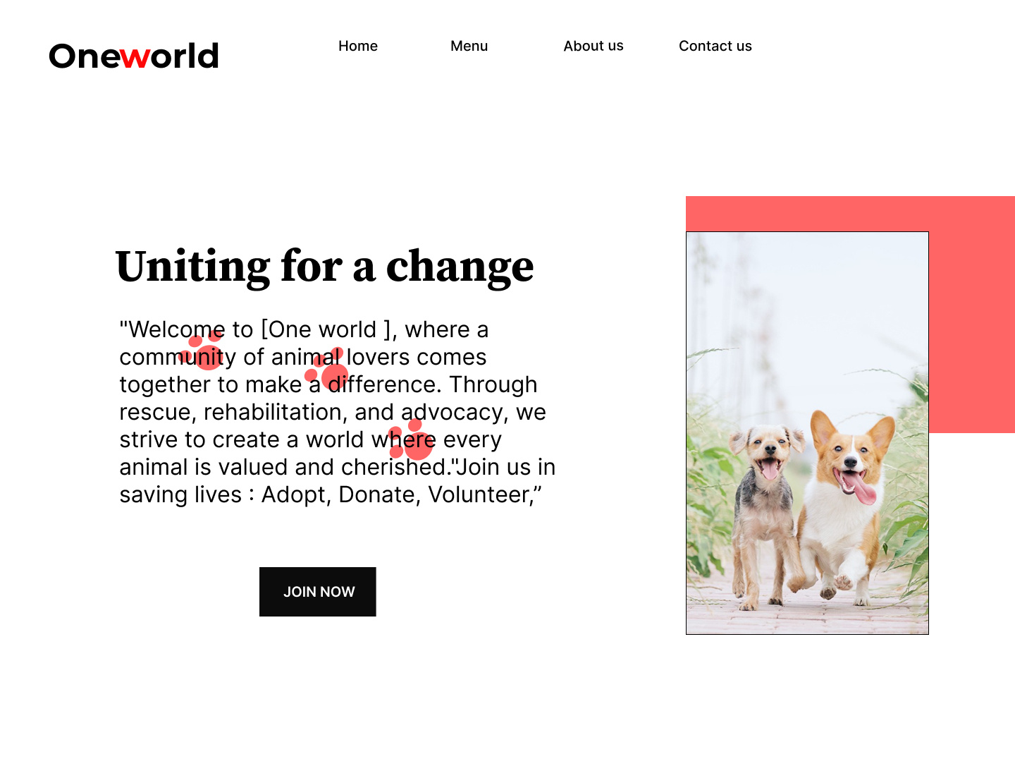 Oneworld - Landing page design for a NGO by Sahil Verma on Dribbble