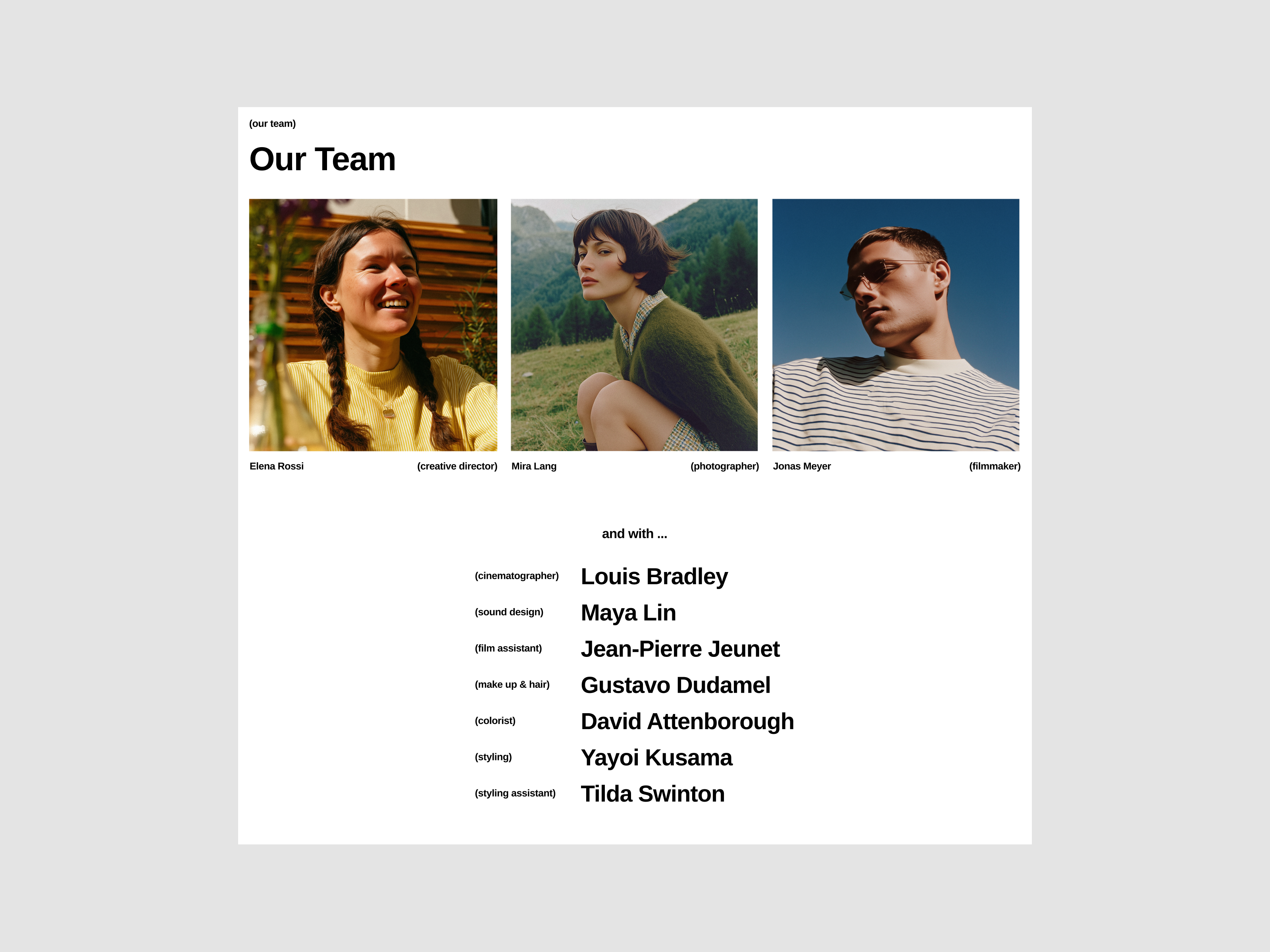 About Us Page — Photography & Film Studio Website by Halo Design UI UX ...