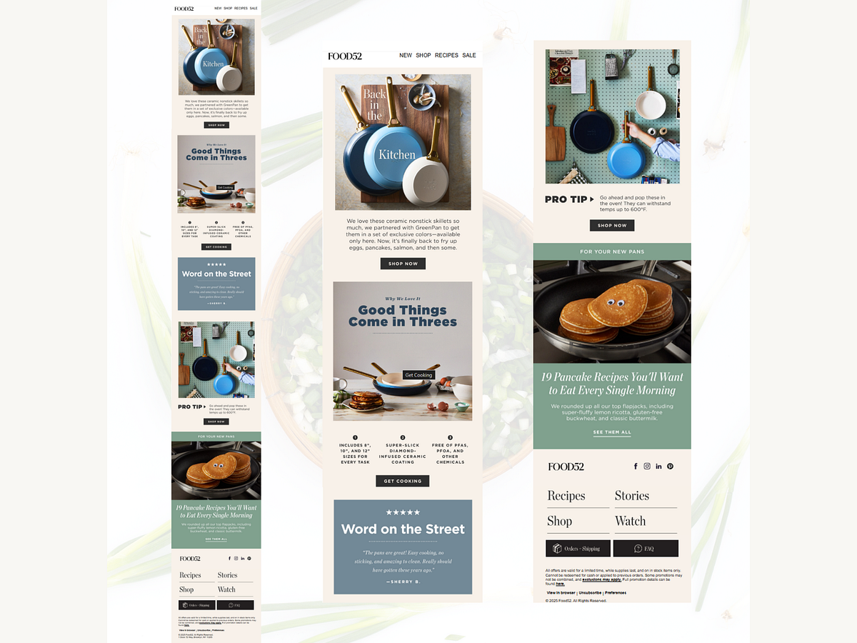 Kitchen & Recipe Email Design – Lifestyle-Driven Campaign with P by MD. UZZAL ALIM on Dribbble