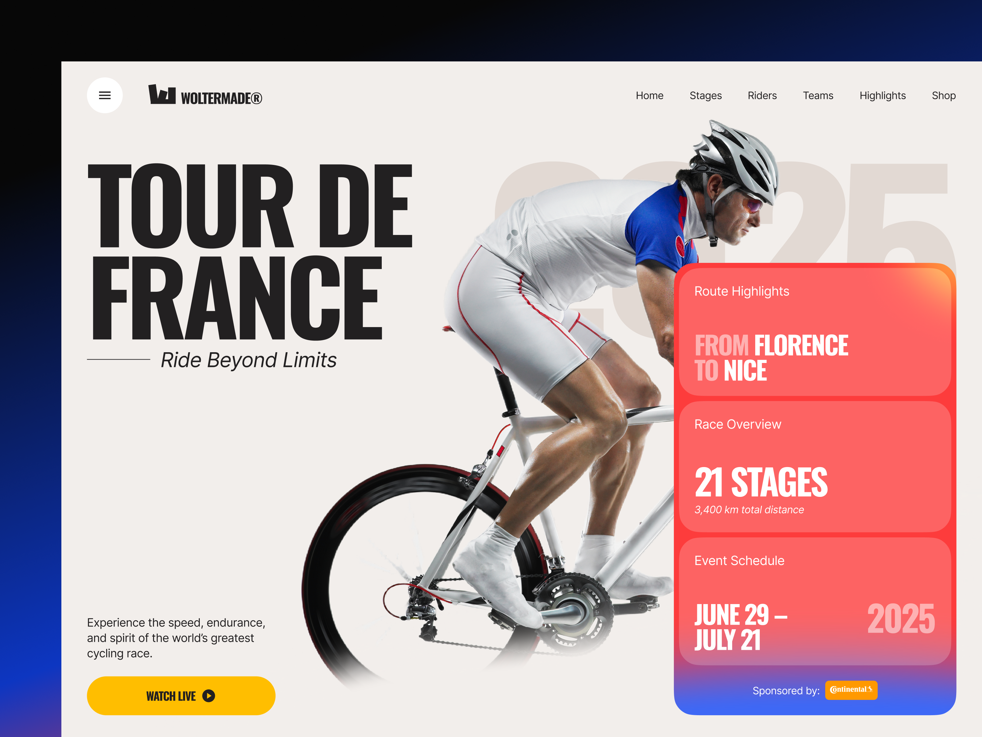 Global Cycling Stream — Tour de France 2025 Concept by Pam Sykes for ...