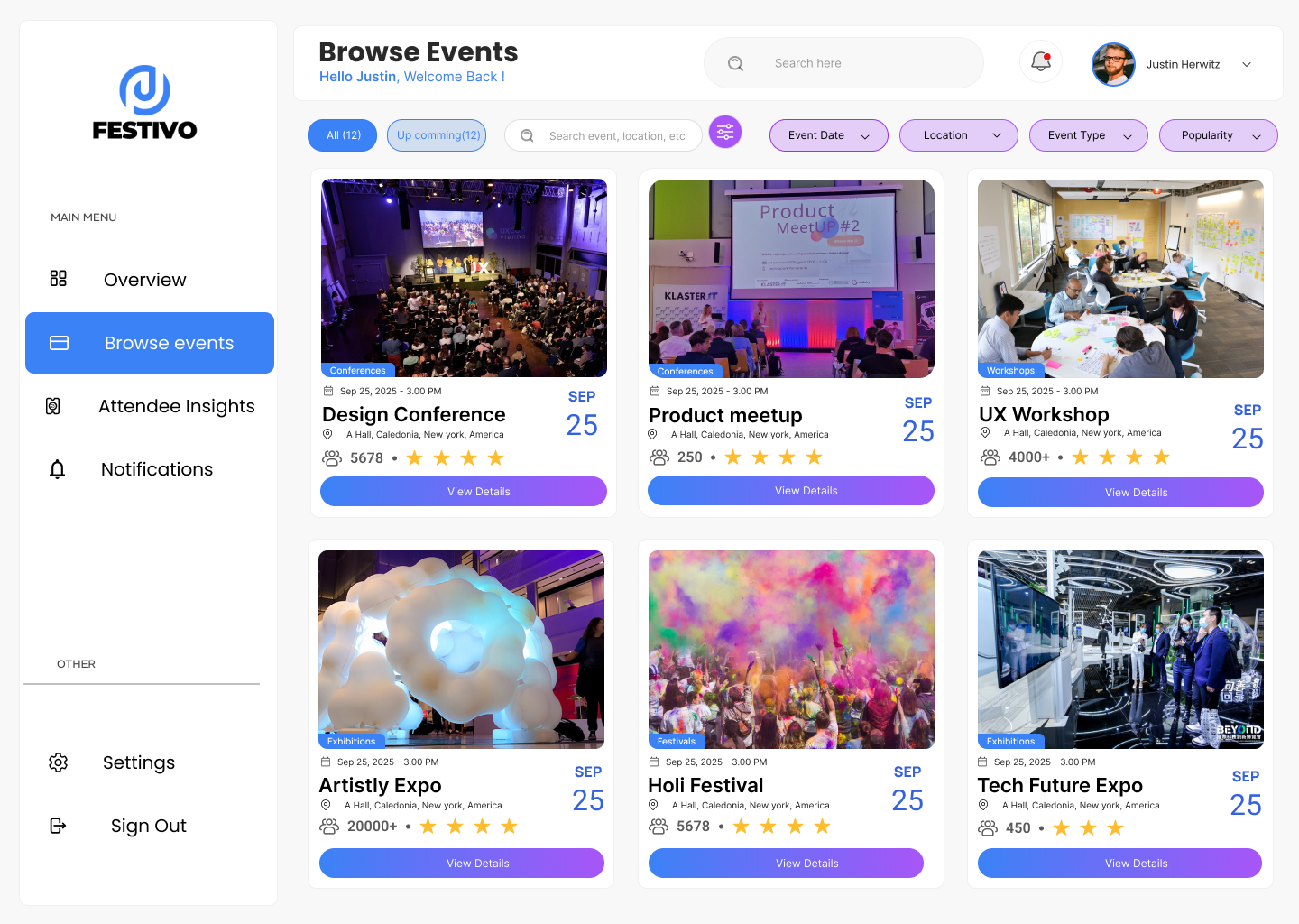 FESTIVO - Event Planning System by Saranga Ranasinghe on Dribbble