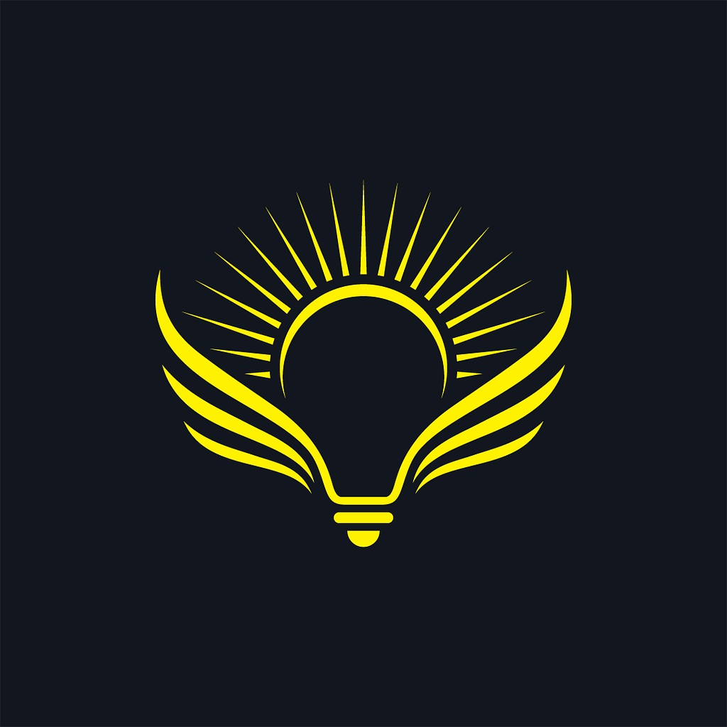 Angel Wings Light Bulb Logo for sale by Mohd Razali Mohamad Raub ...