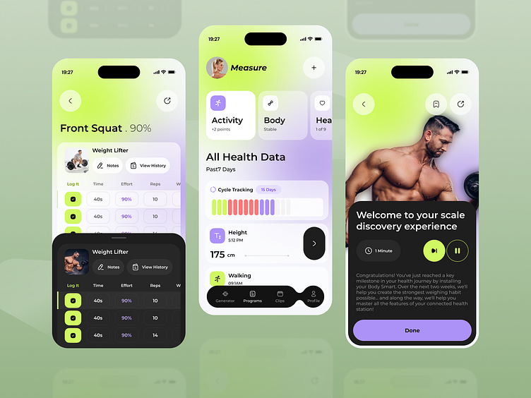 Sport application mobile UI design by Roohi Koohi on Dribbble