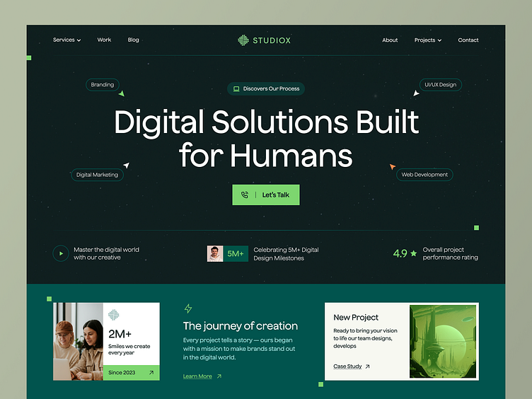 Studio X - Agency Website Design by Rylic Studio on Dribbble