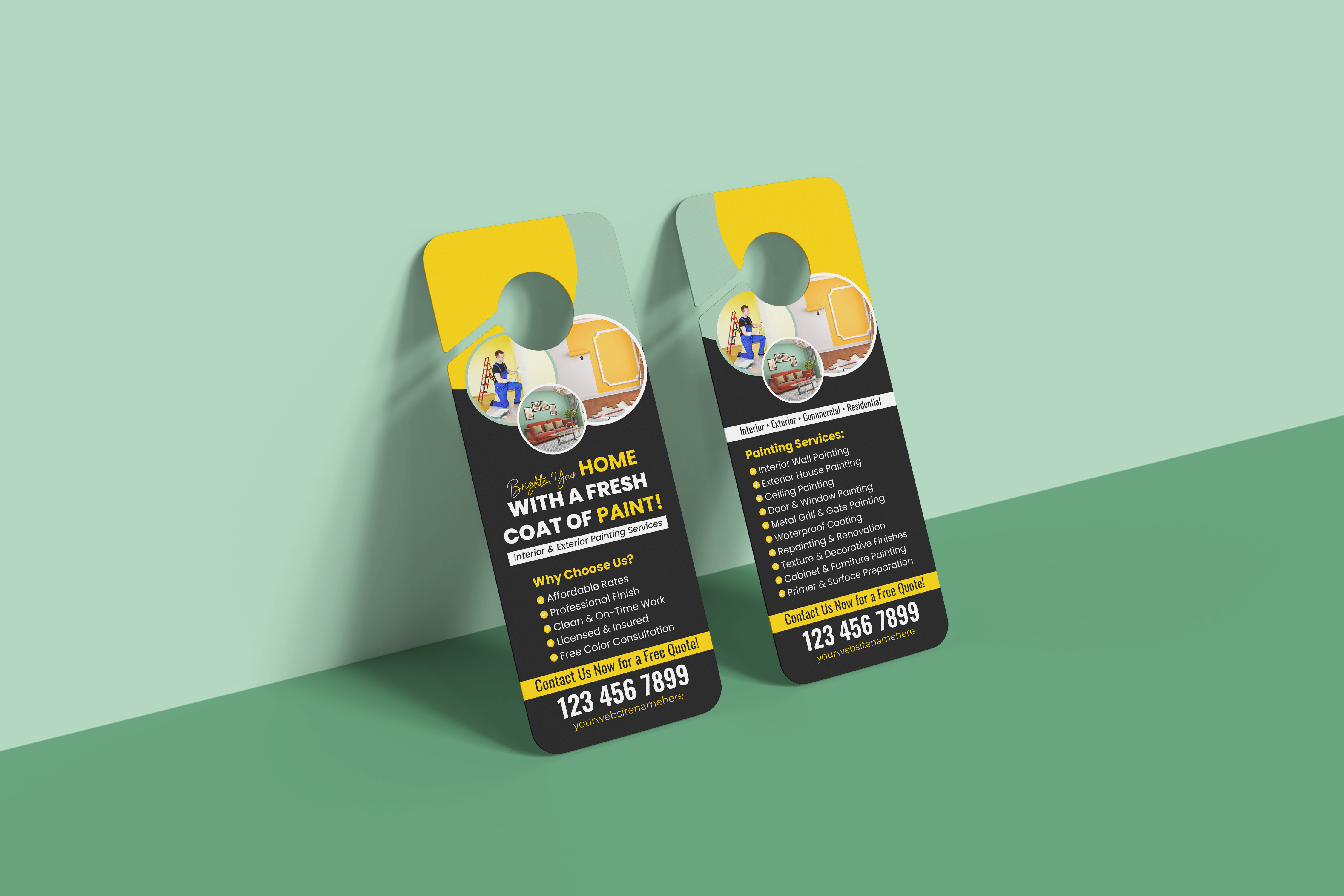 Modern Home Painting Door Hanger Design Template by Shahin Uddin on ...