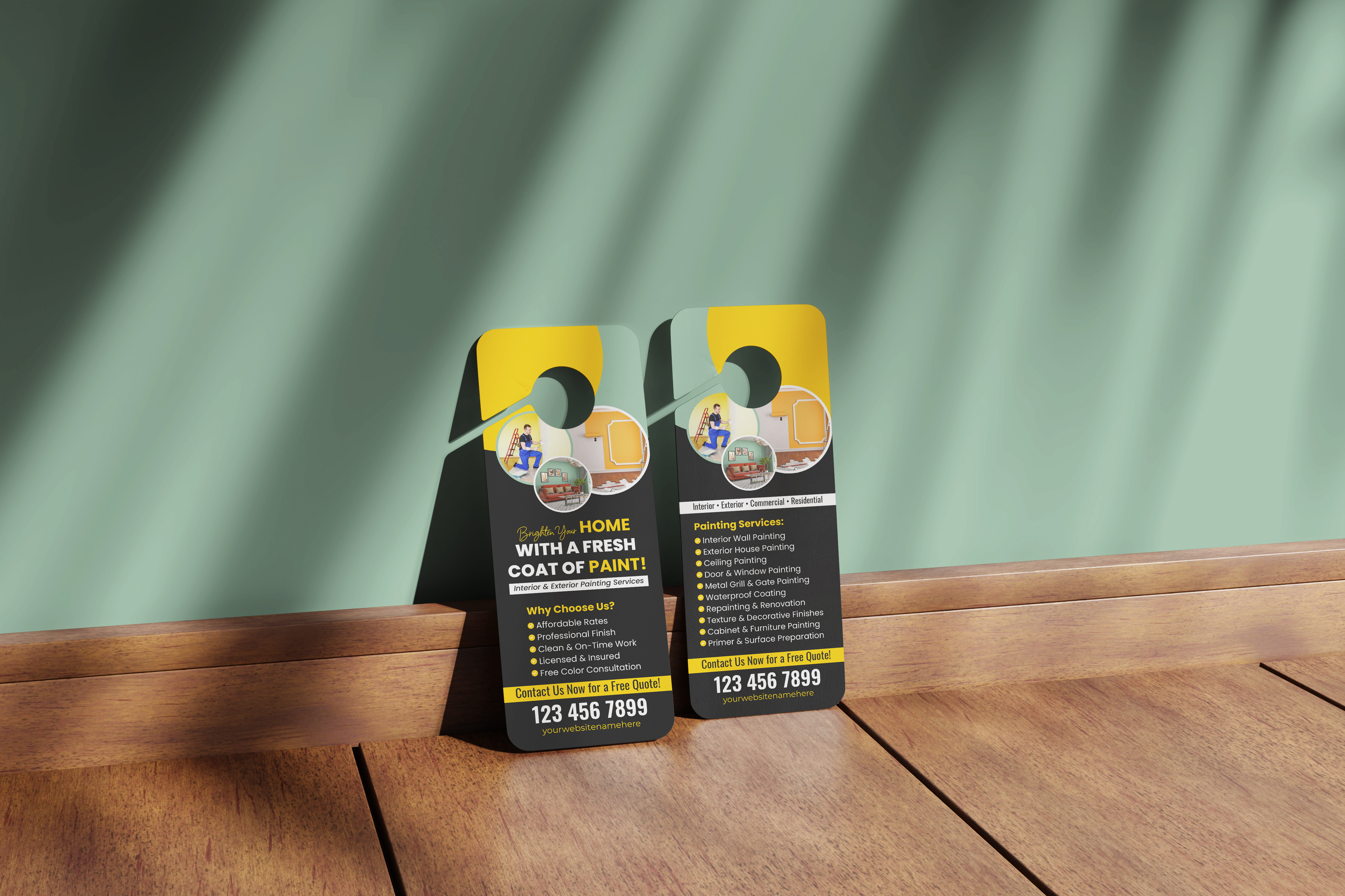 Modern Home Painting Door Hanger Design Template by Shahin Uddin on ...