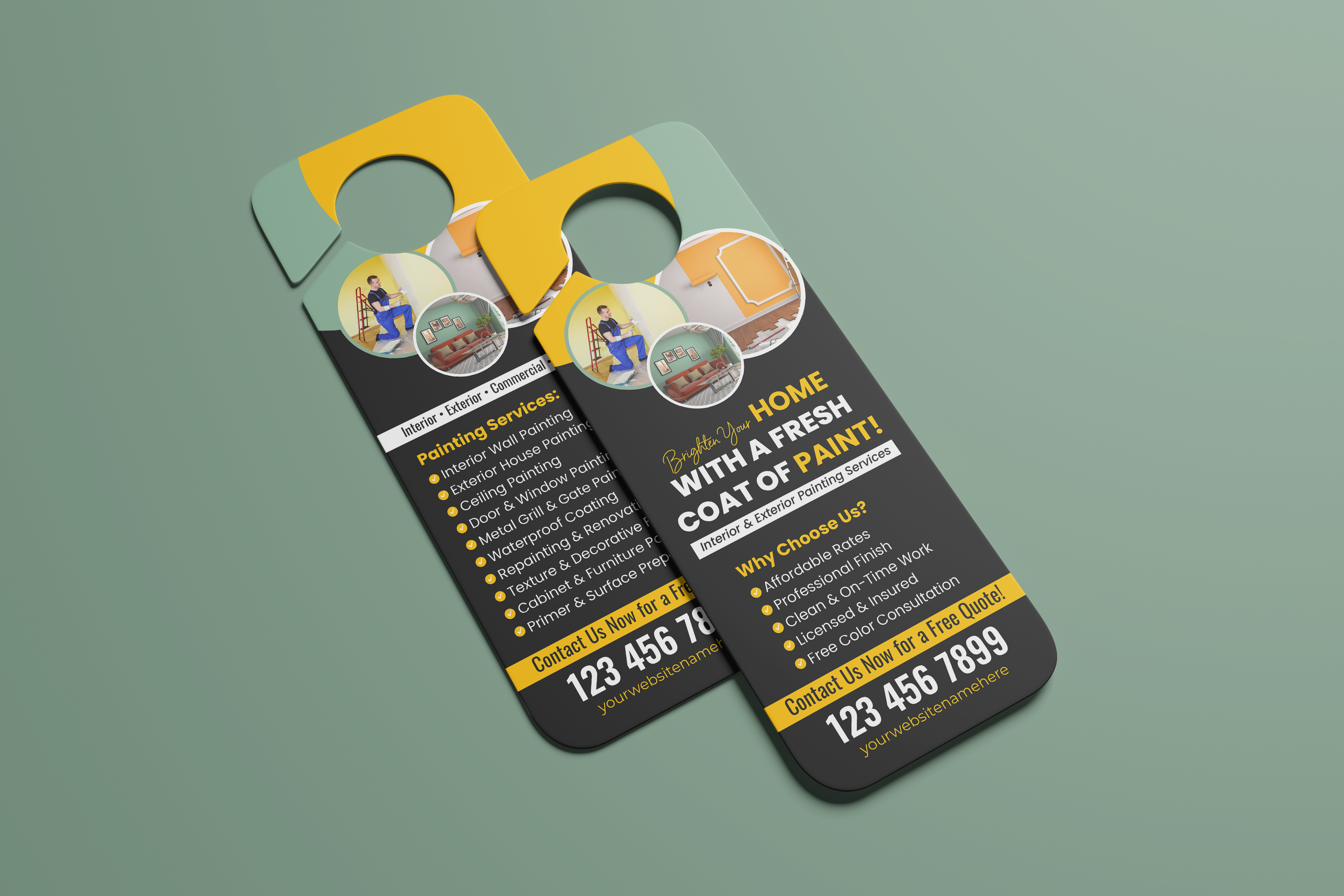 Modern Home Painting Door Hanger Design Template by Shahin Uddin on ...