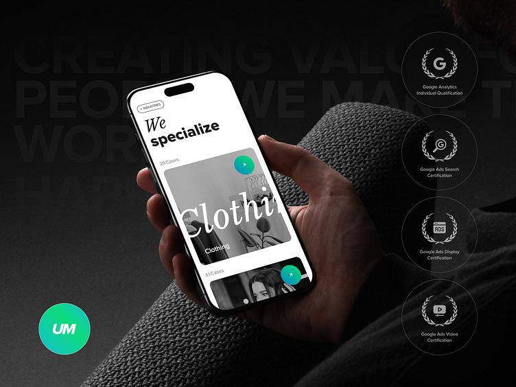 Mobile Experience for UM Agency by Before/After on Dribbble