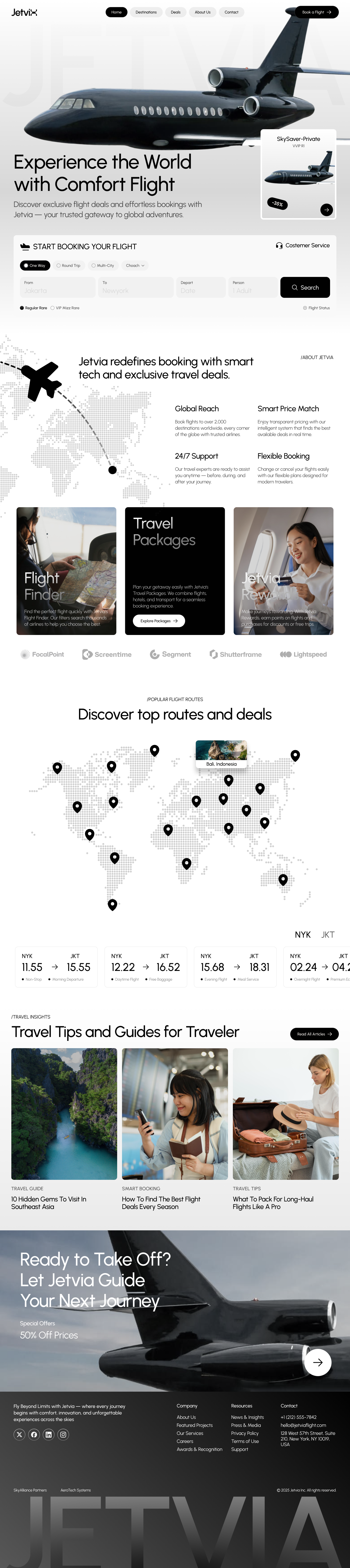 Flight Booking Website by Ahmad Faizien for OnPoint Studio on Dribbble