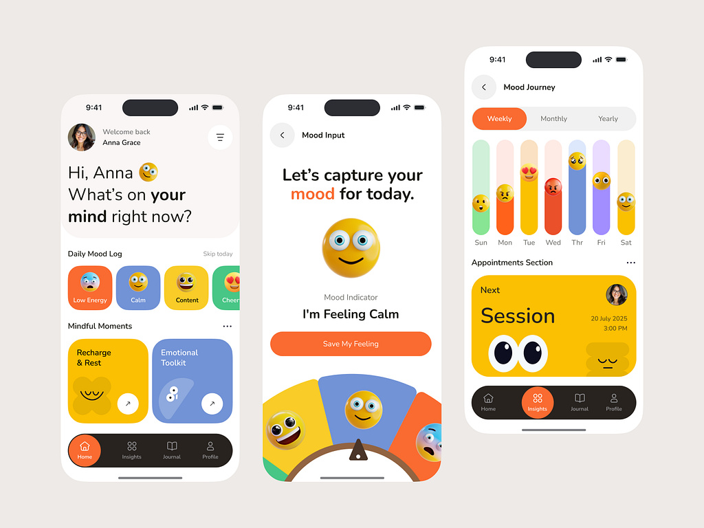 Mind Check - Mood Tracker App by Farhan ahmed Jibon on Dribbble