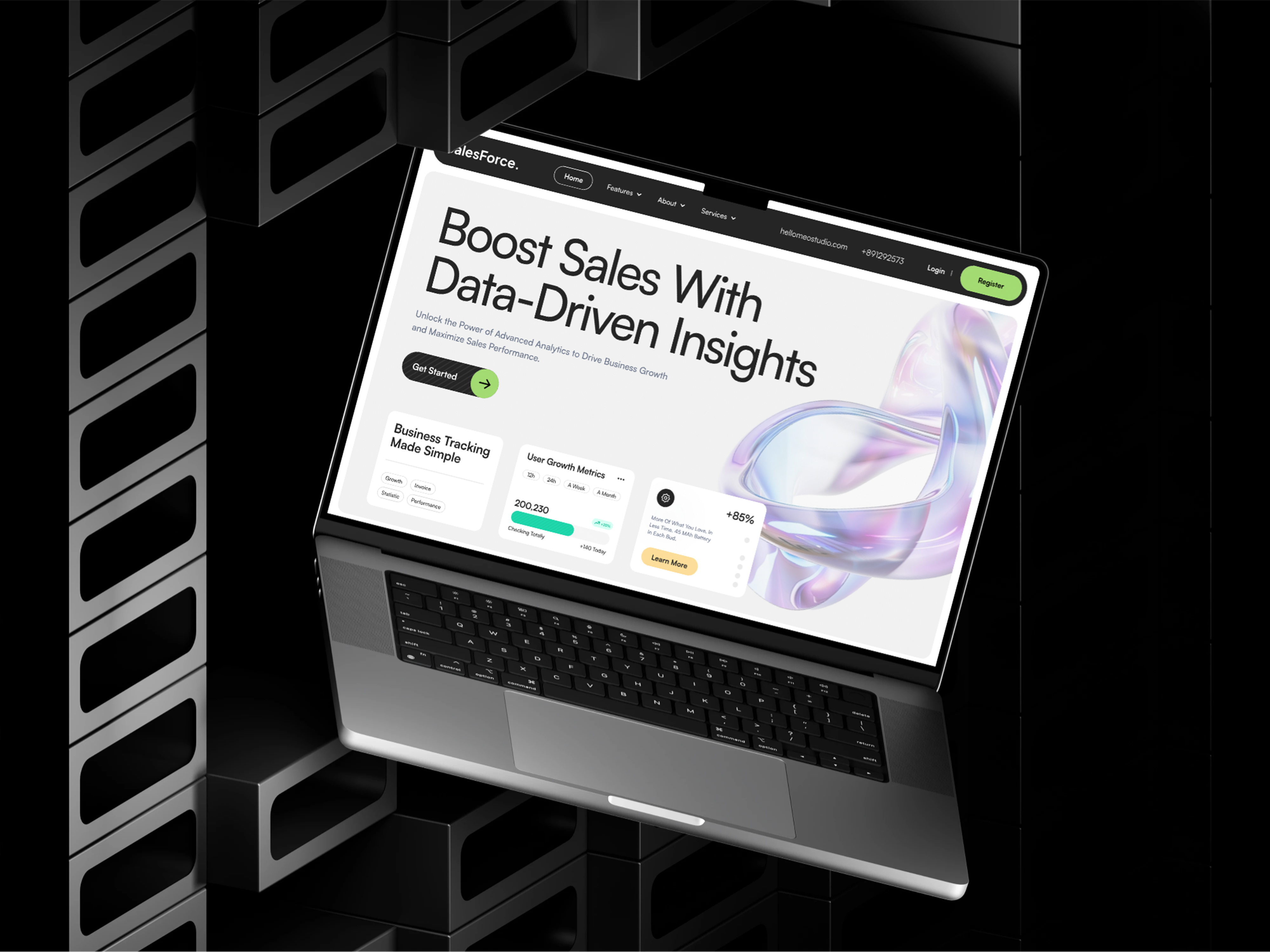 SalesForce – Data-Driven SaaS Landing Page by Meo Studio - UX UI | Web Design | Web & Mobile App ...
