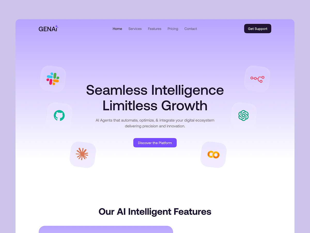 AI Agent Website Design — AI SaaS for Business Automation UI UX by Peno ...