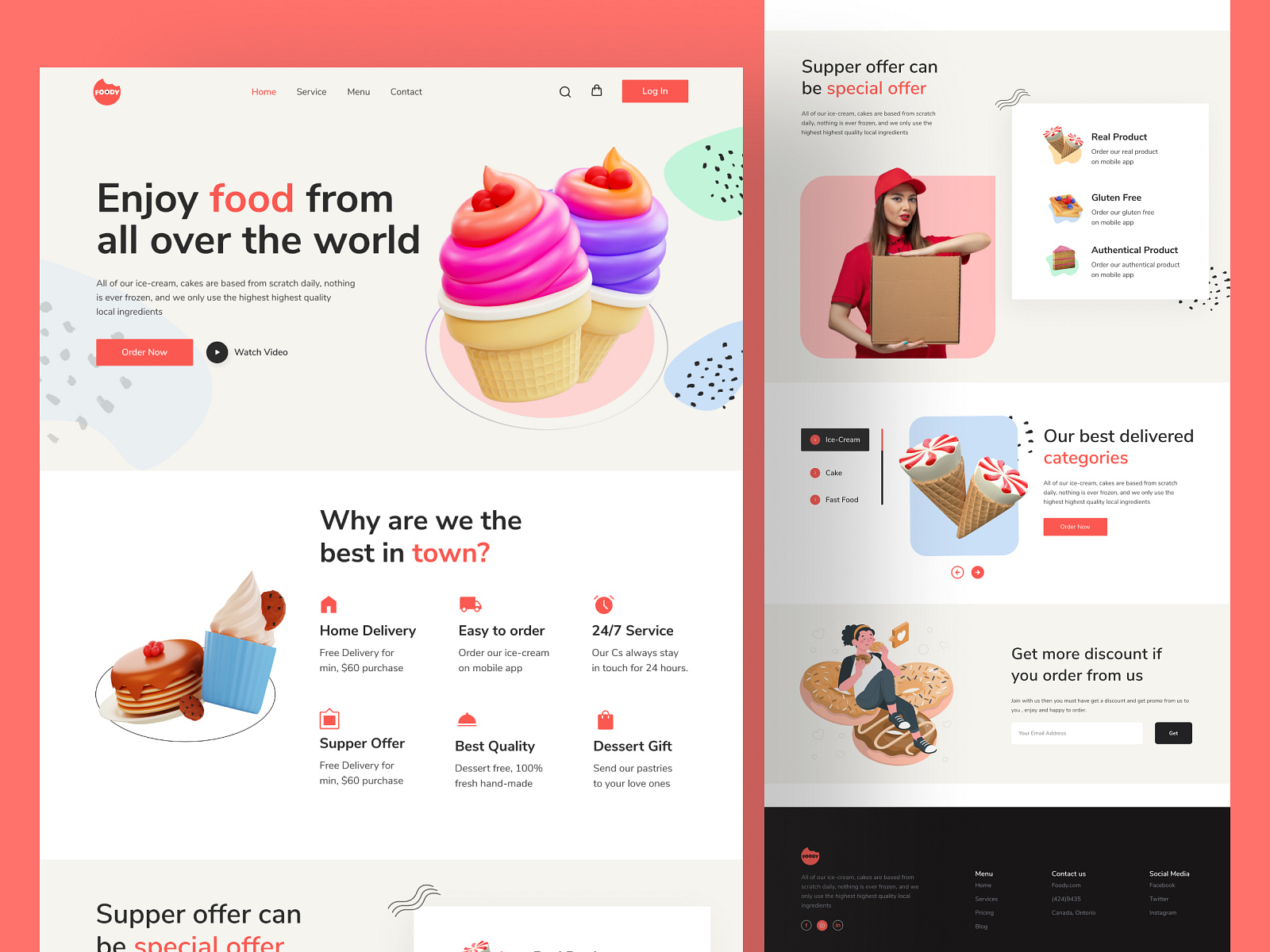 FOODY - Product Website Design by Hasnu Ujjol for Mouse Potato Lab on ...
