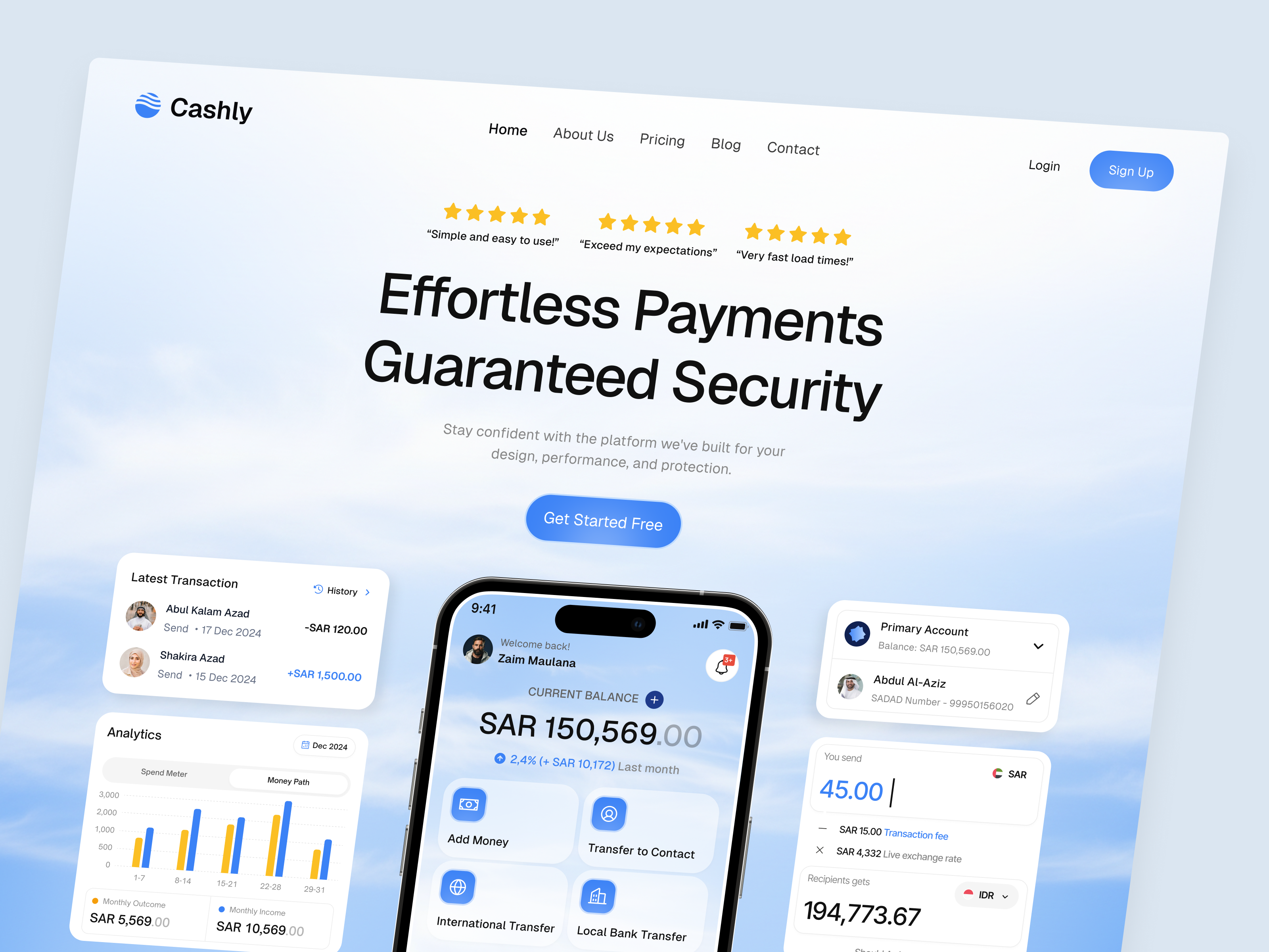 Cashly - Digital Wallet Hero Section by Elux Space on Dribbble