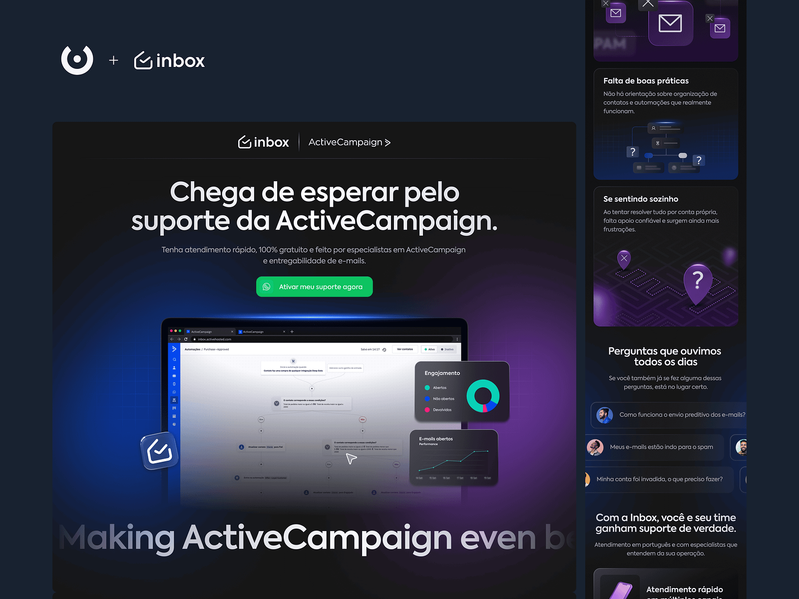 Inbox Landing Page by Camila Cirico on Dribbble