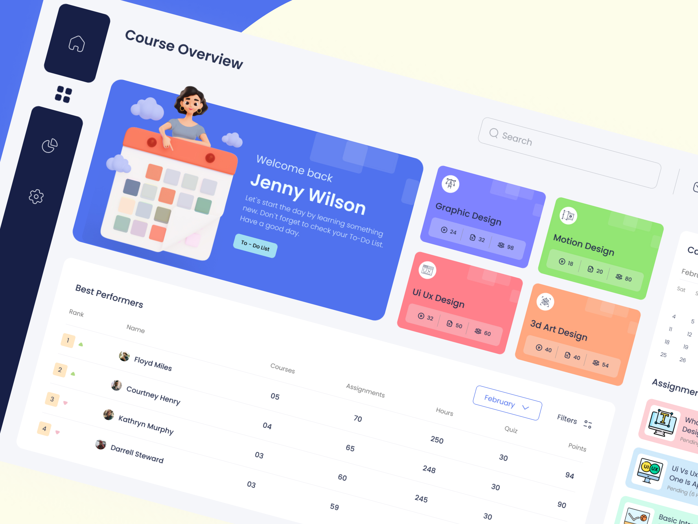 E-learning Dashboard UI by Digitech UK - UI UX Design Agency on Dribbble