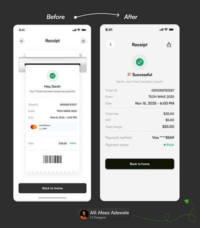 Browse thousands of Receipt Screen images for design inspiration | Dribbble