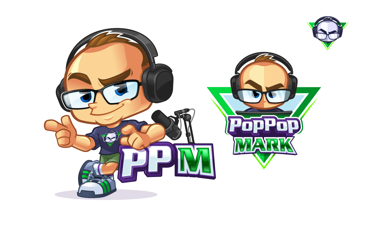 PopPop Mark Streamer Mascot by Mark Lester Jarmin on Dribbble