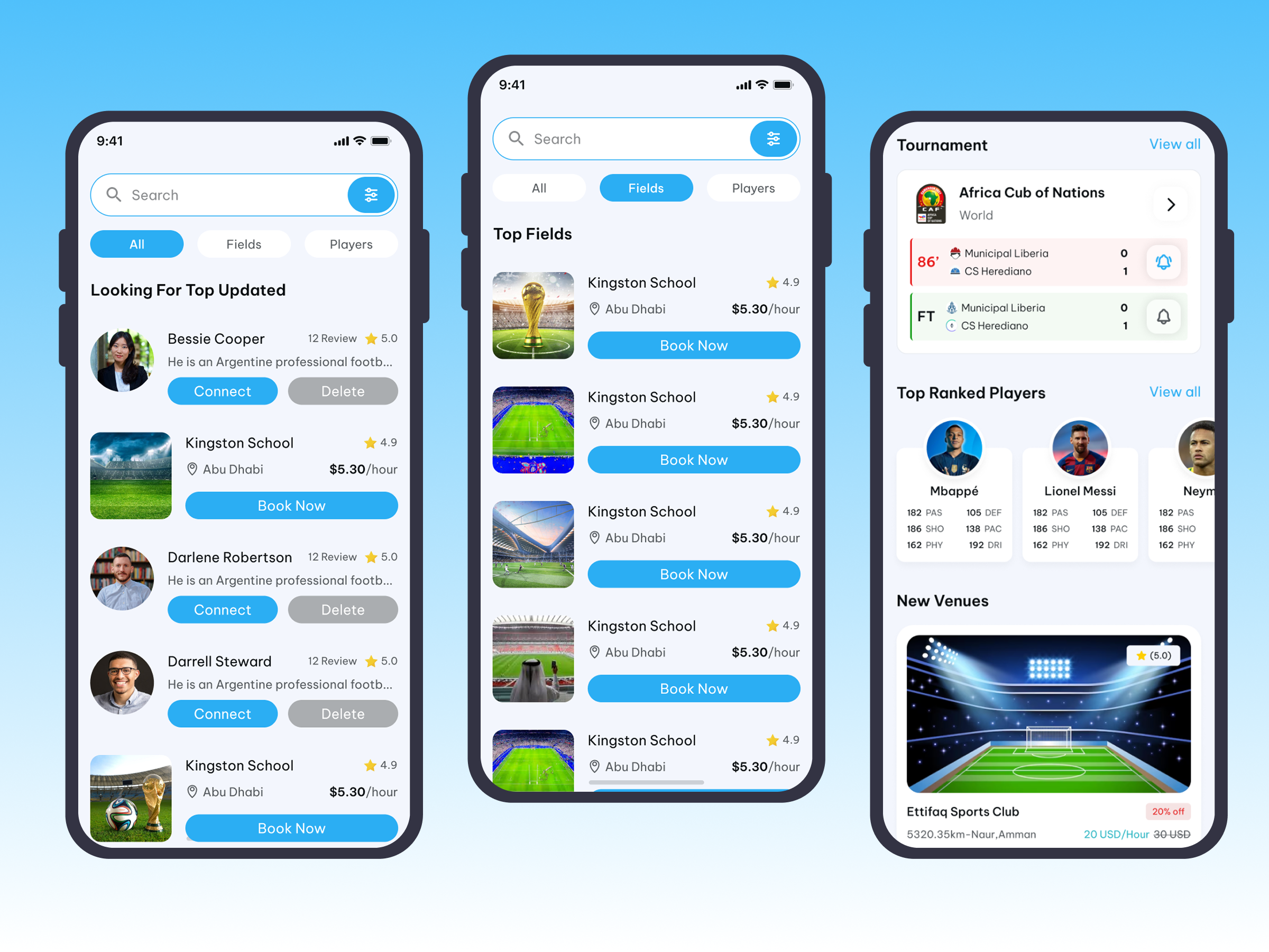 RYMONTADA – Sports Field Booking & Tournament App UI Design by Arafat ...