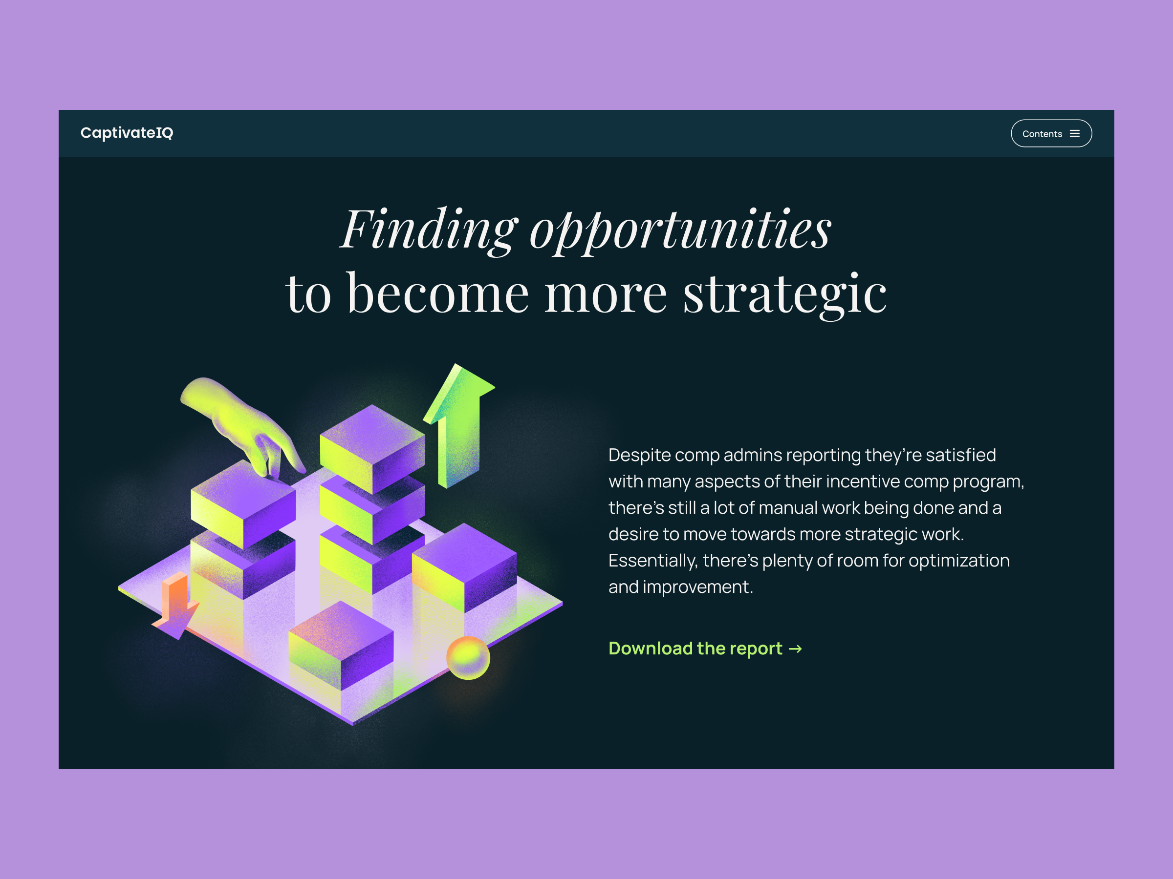 Case Study: Web & Mobile Report Design for CaptivateIQ by tubik on Dribbble