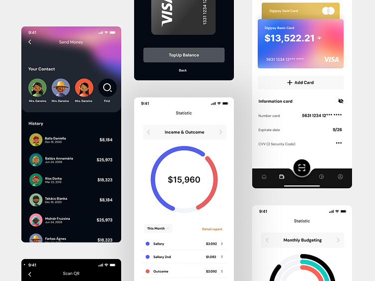 digiPay - Financial Technology App UI KIT 🔥🔥🔥 by Ridwan Saputra for ... digiPay - Financial Technology App UI KIT 🔥🔥🔥 by Ridwan Saputra for ...