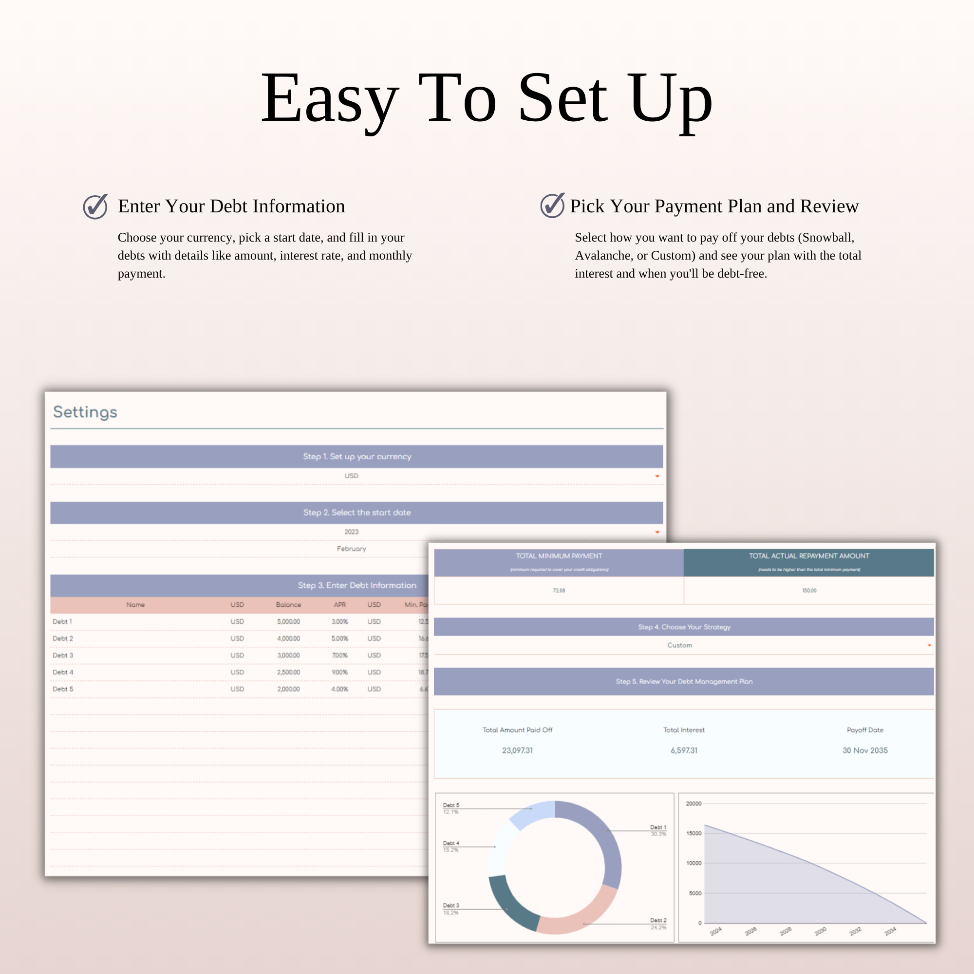 Debt Payoff Tracker Dashboard Template by Spreadsheets Hub on Dribbble