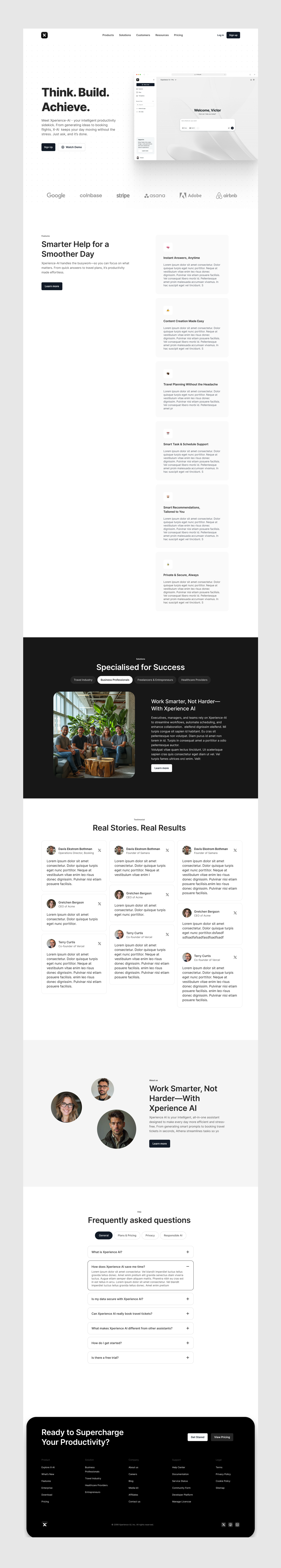 Landing page - xperience uikit by Inara Studio on Dribbble