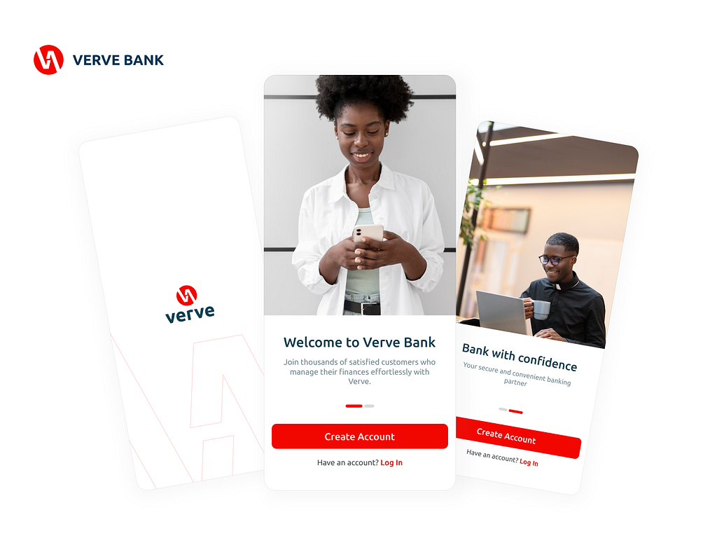 Verve Bank On-boarding Screen by Cassandra Paul on Dribbble