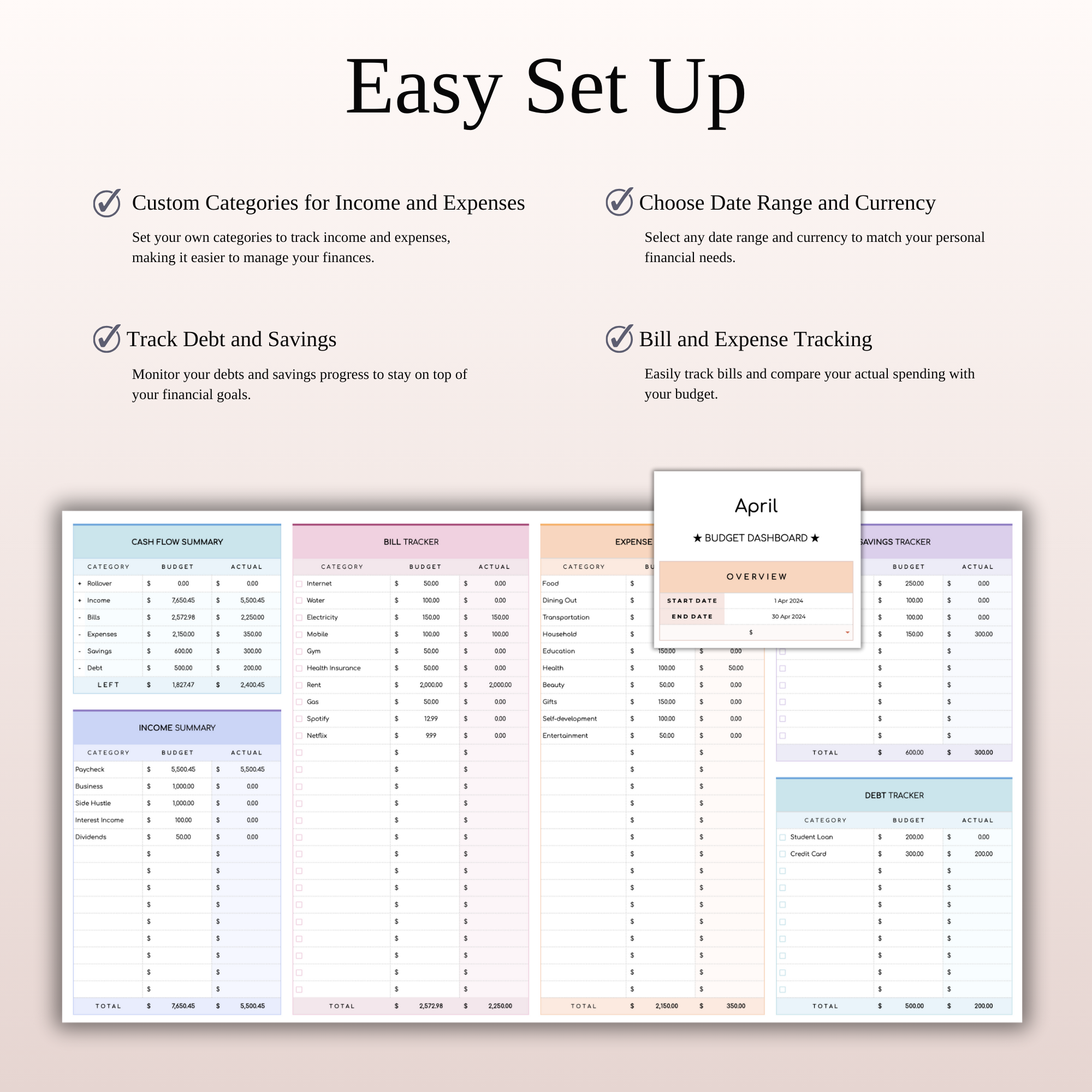 Ultimate Personal Finance Tracker Template by Spreadsheets Hub on Dribbble