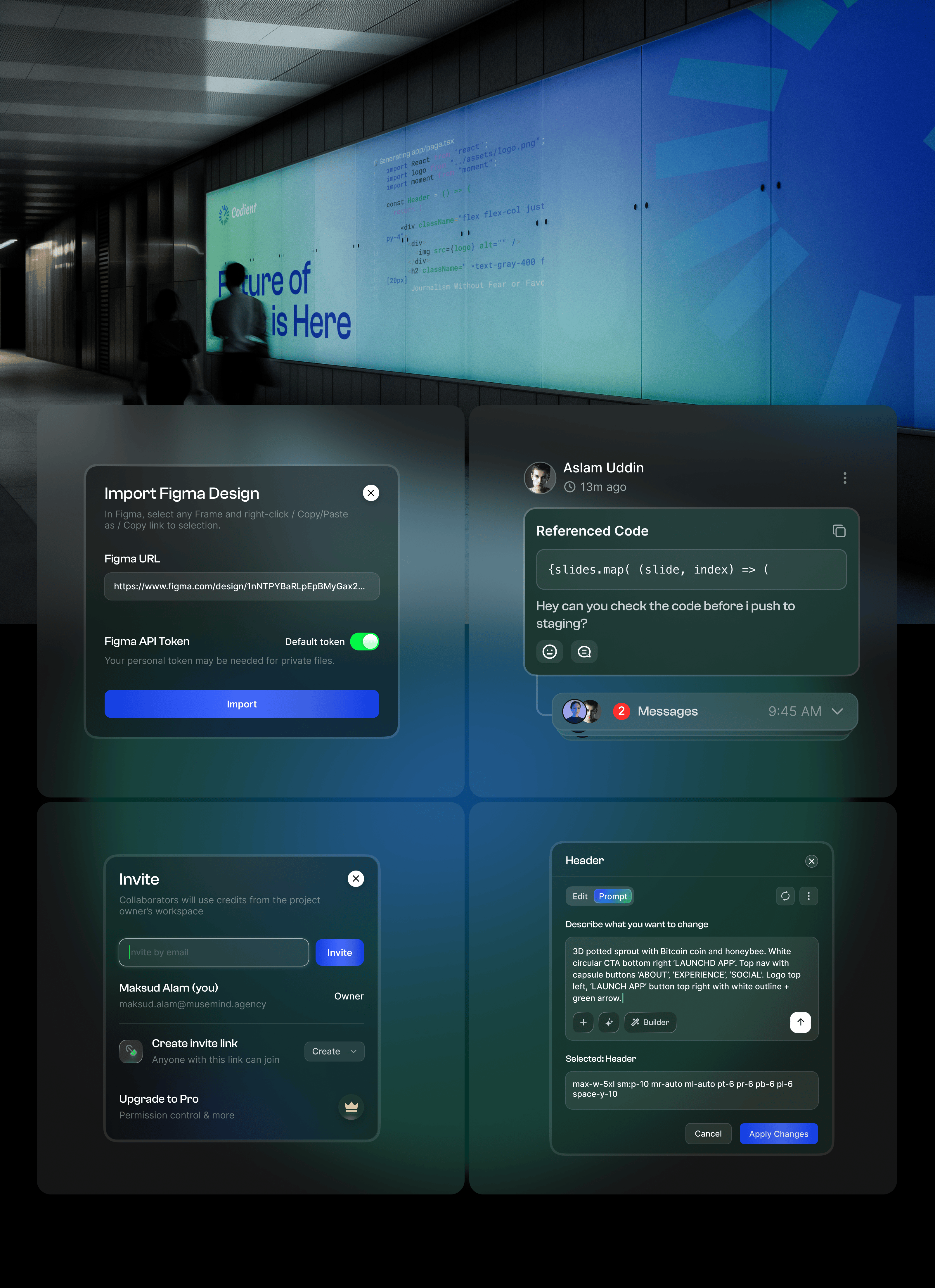Codient AI Code Editor UI Kit by Musemind SaaS for Musemind on Dribbble