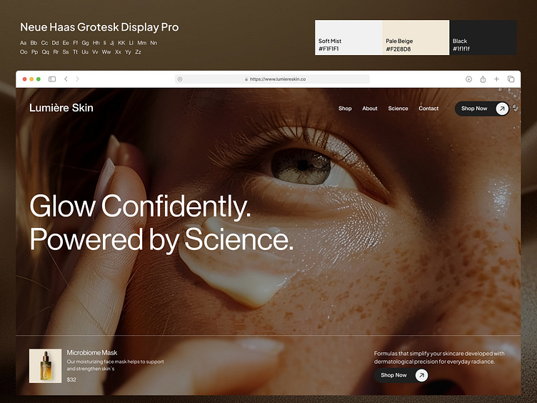 Lumière - Modern Elegant Skincare Ecommerce Website UI Design by LAIN ...