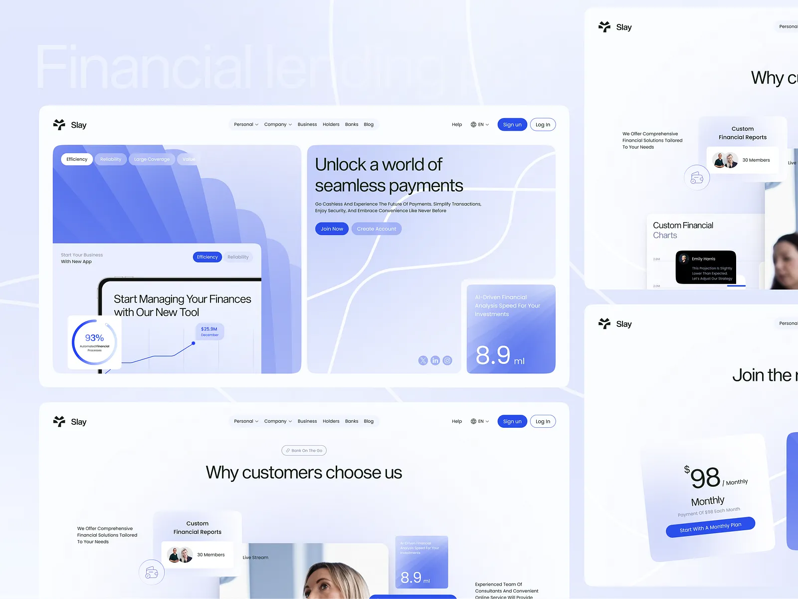 Finance Management Landing Page by Levi Wilson for QClay on Dribbble