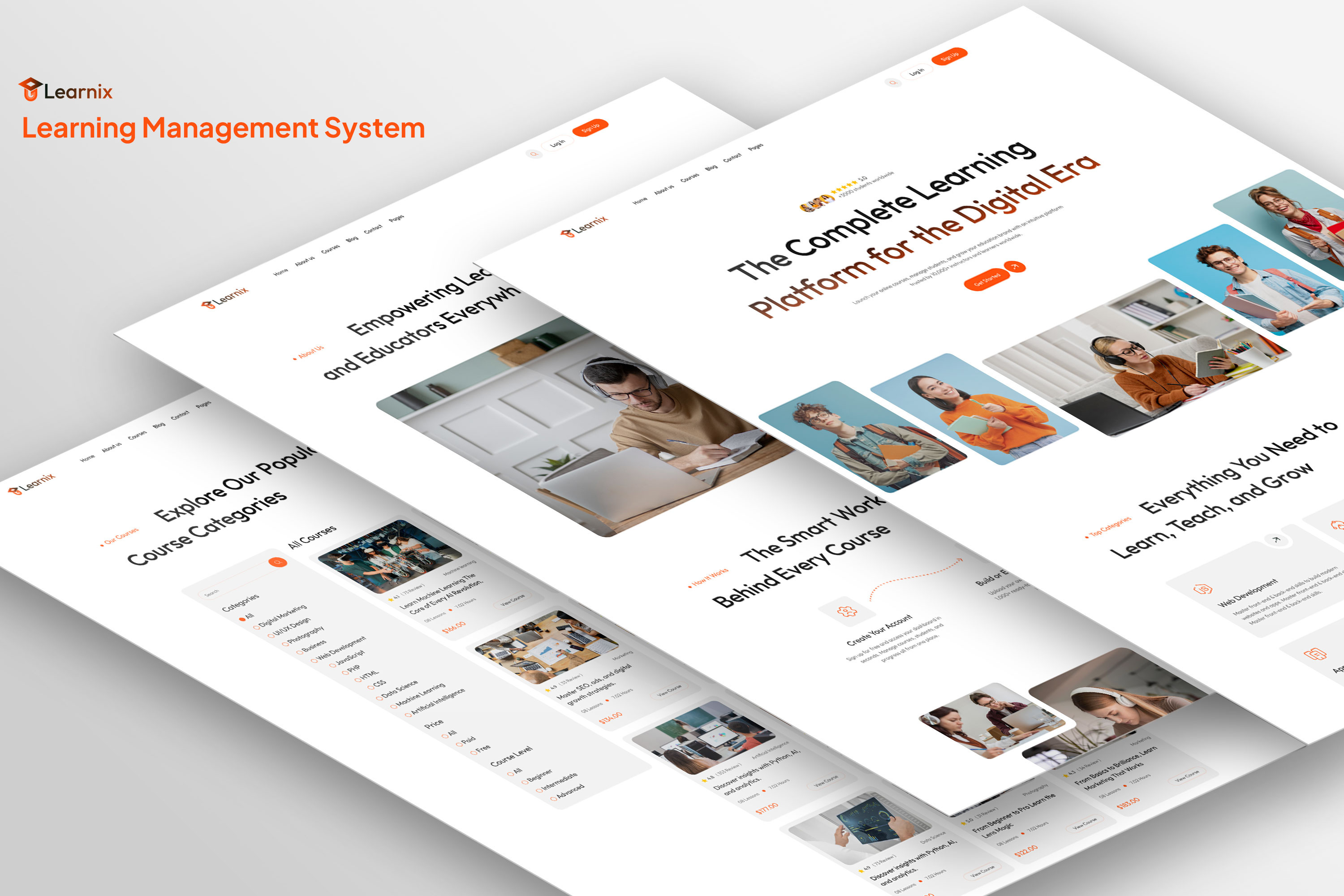 Learning Management System (LMS)- Website Landing Page Design by ...